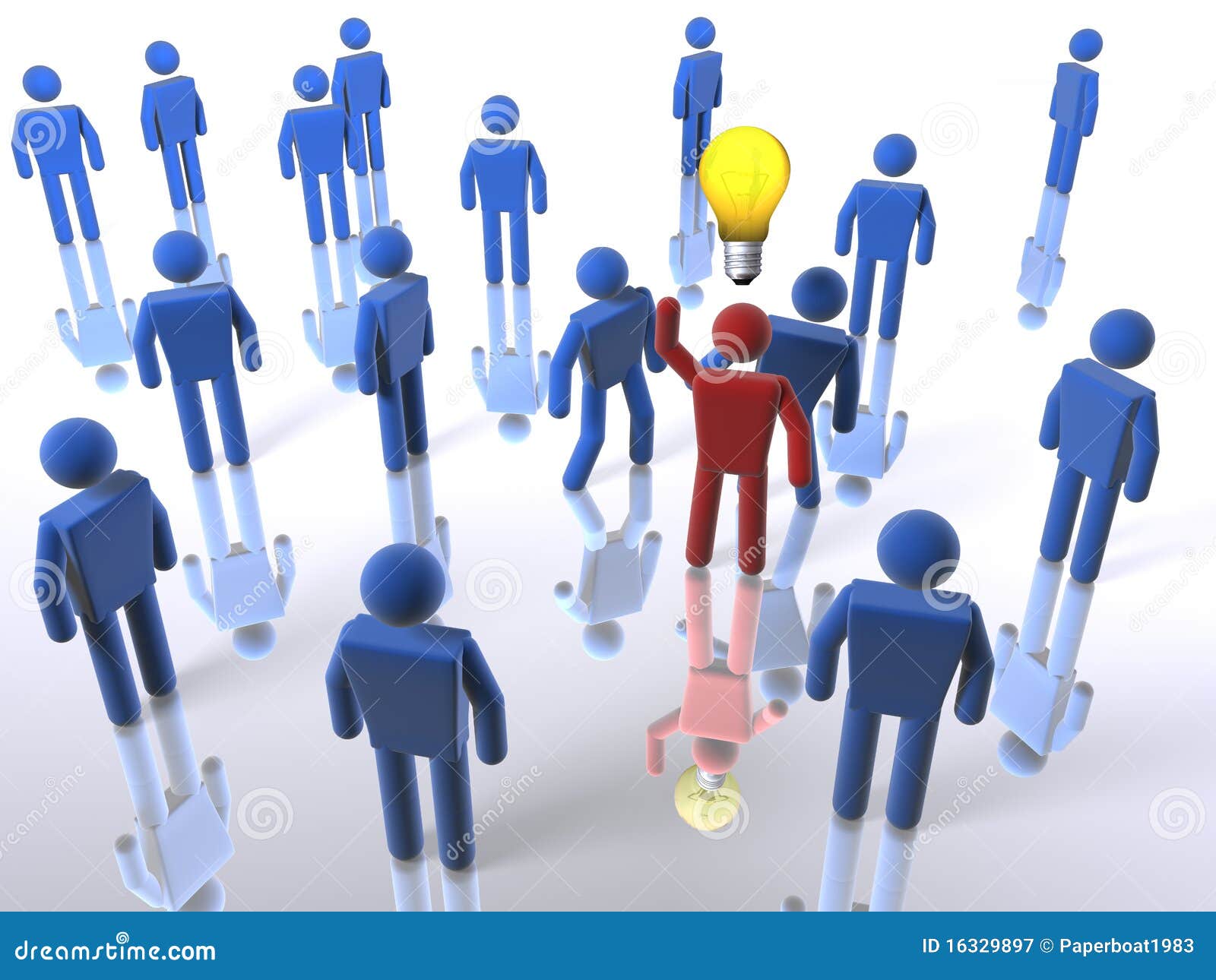 Stand out with an idea stock illustration. Illustration of global ...