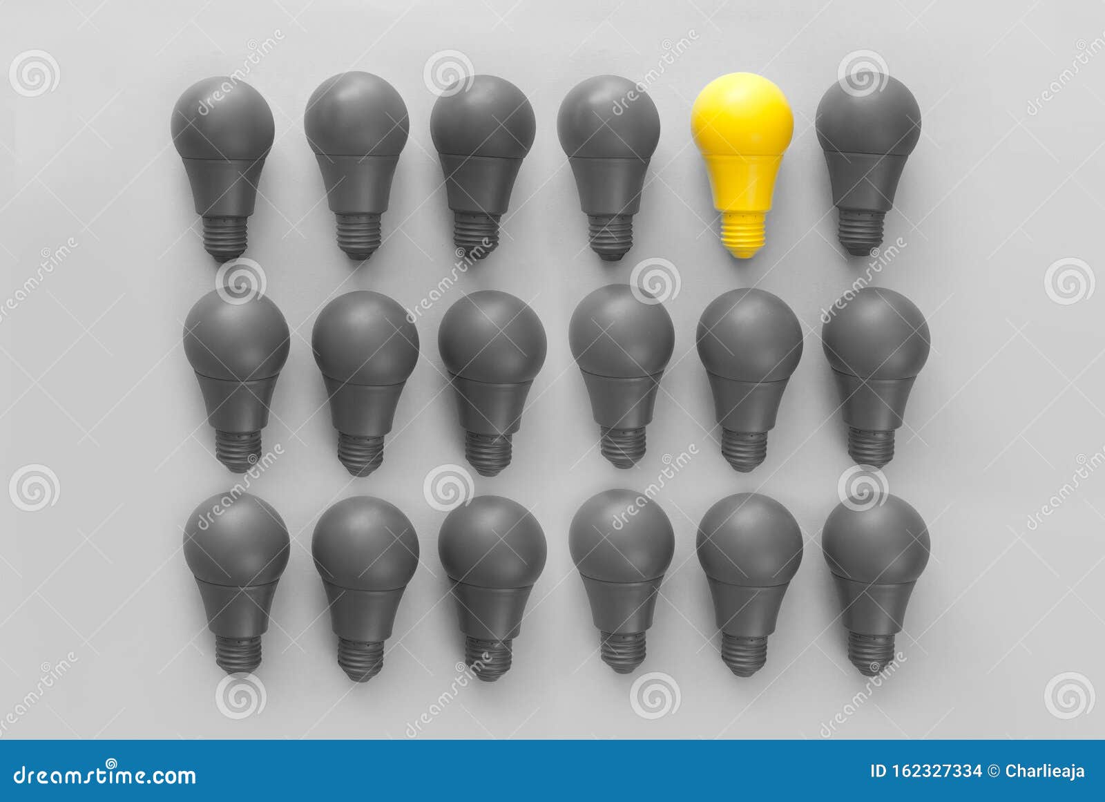 Stand out light bulb stock photo. Image of space, unique - 162327334