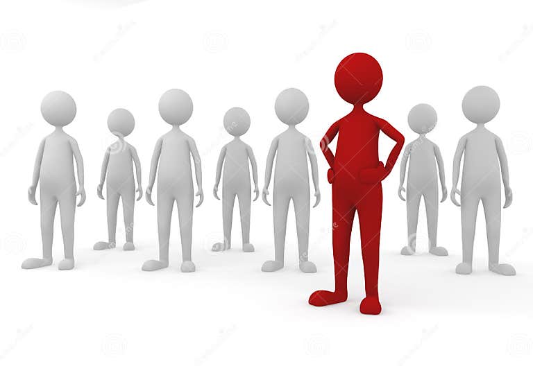 Stand out in team stock illustration. Illustration of isolated - 12618905