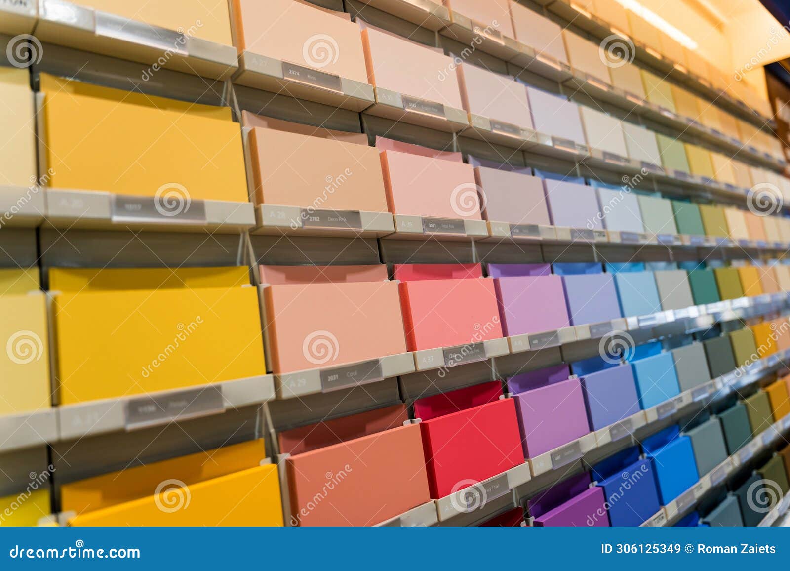 Stand of Paint Samples for Wall Painting at the Shop Stock Image ...