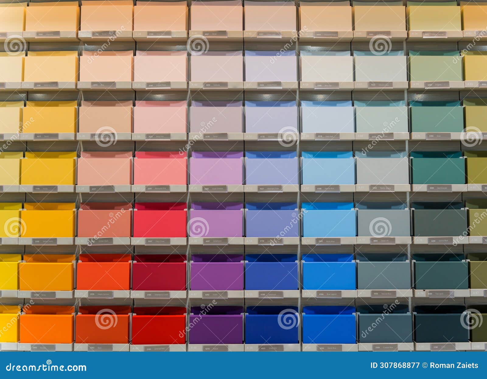 Stand of Paint Samples for Wall Painting at the Shop Stock Image ...