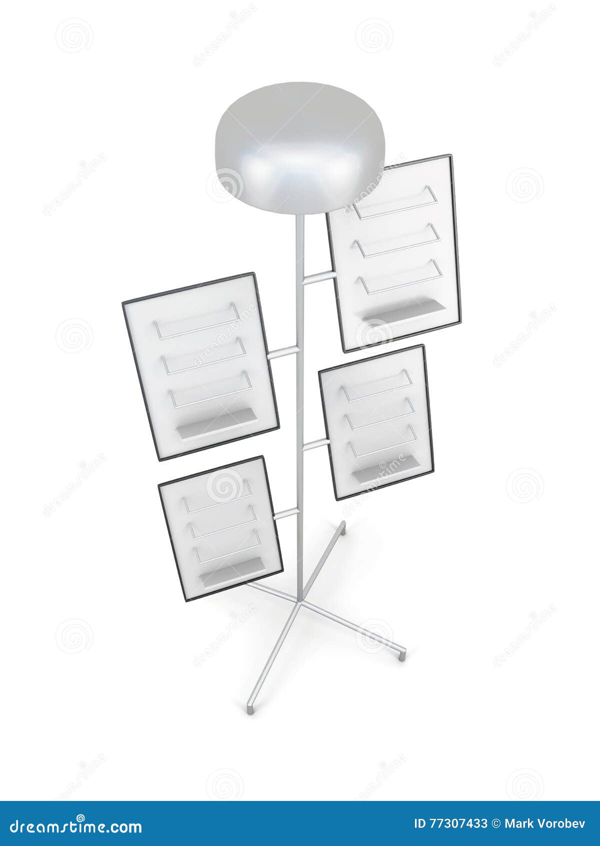 Stand for Paper Products. 3d Render Image on White Background Stock ...