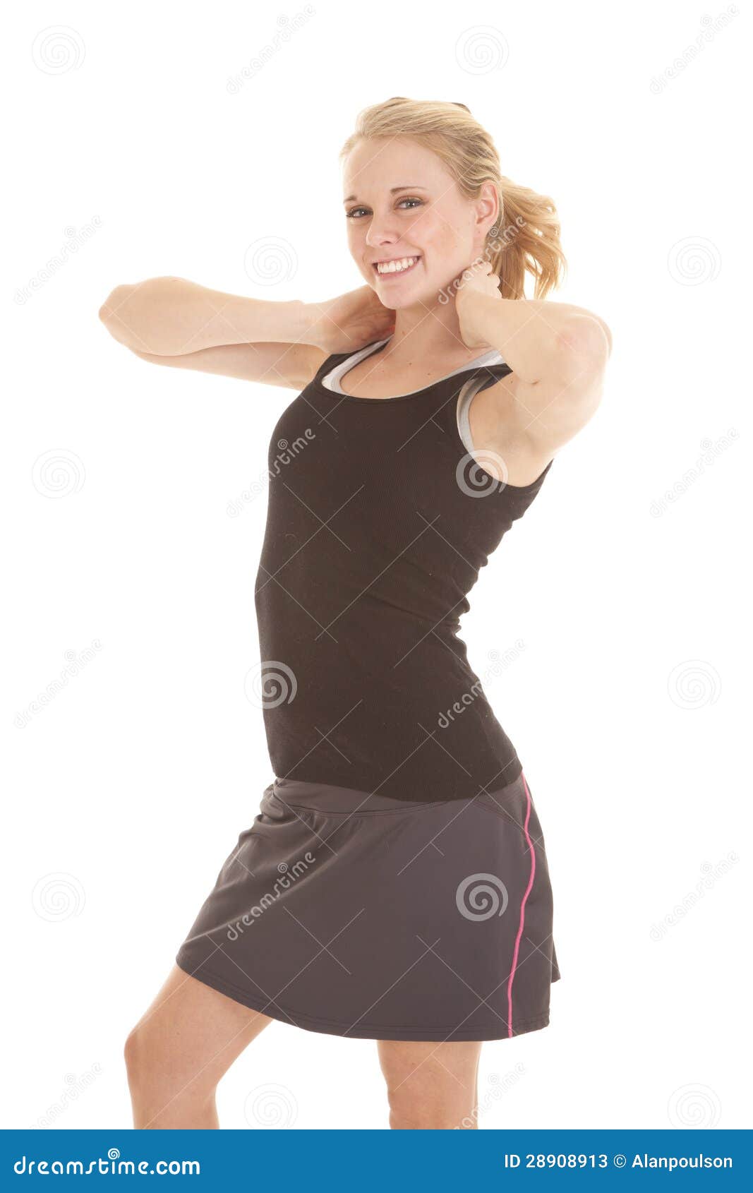 Stand pose workout stock image. Image of fashion, hands - 28908913