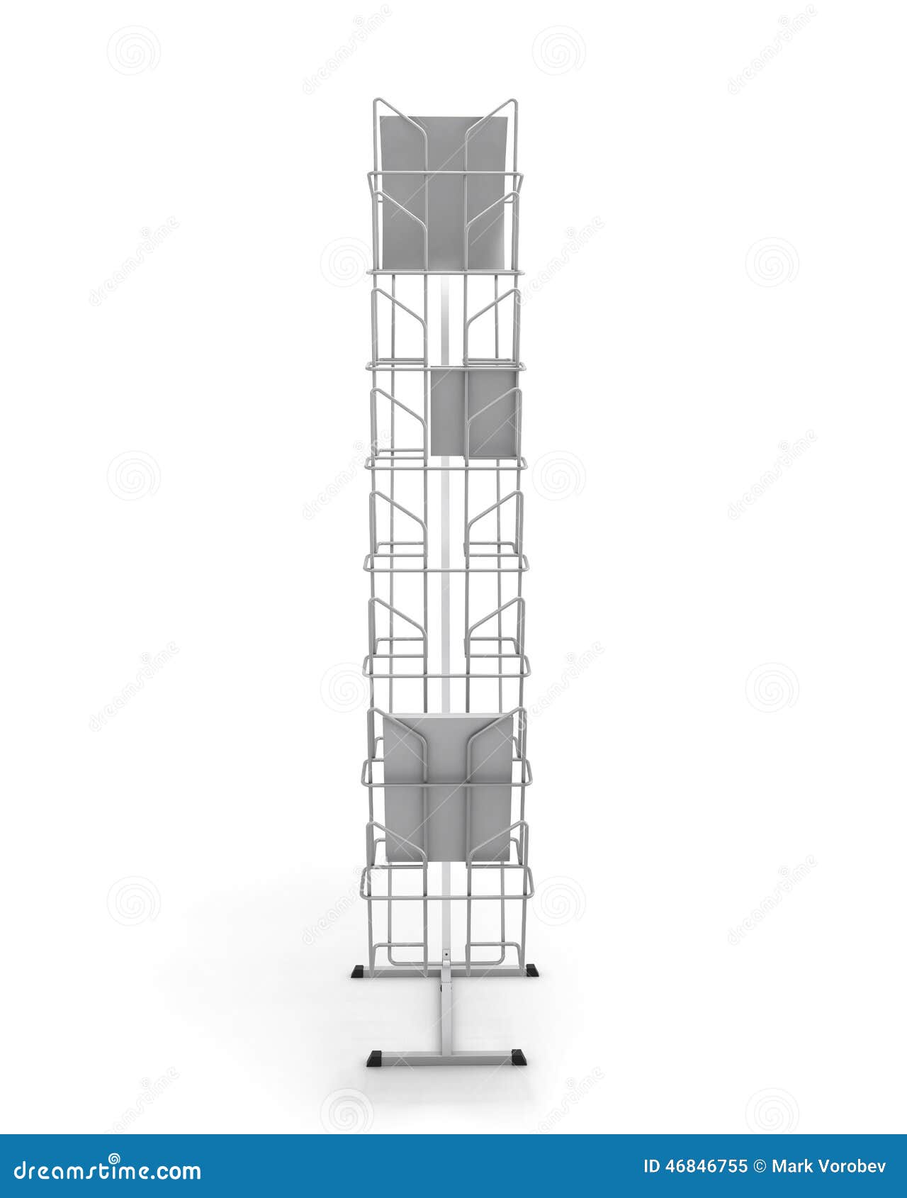 Stand with Promotional Materials. Front View. Stock Illustration ...