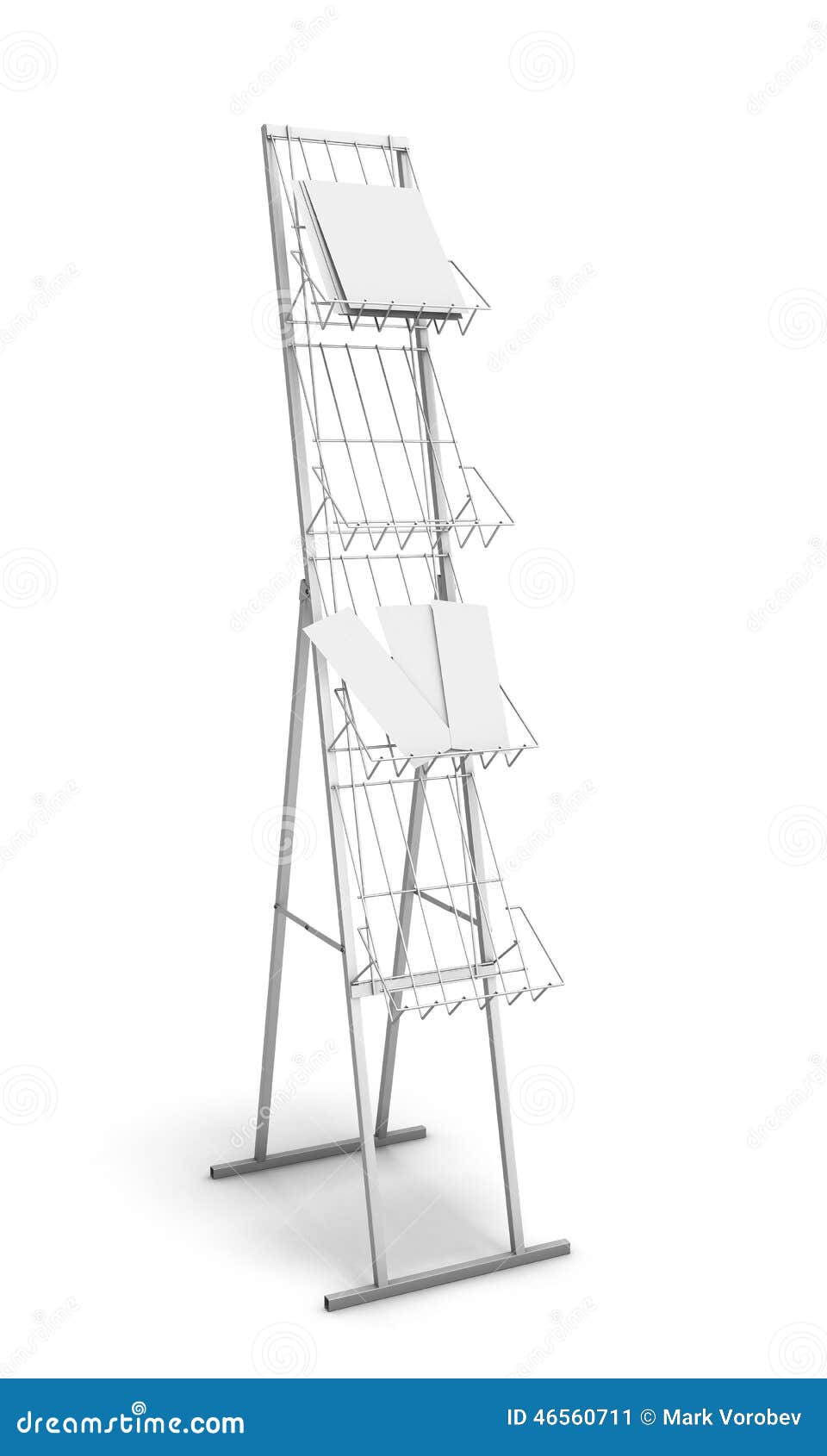 Stand with Promotional Materials. Stock Illustration - Illustration of ...