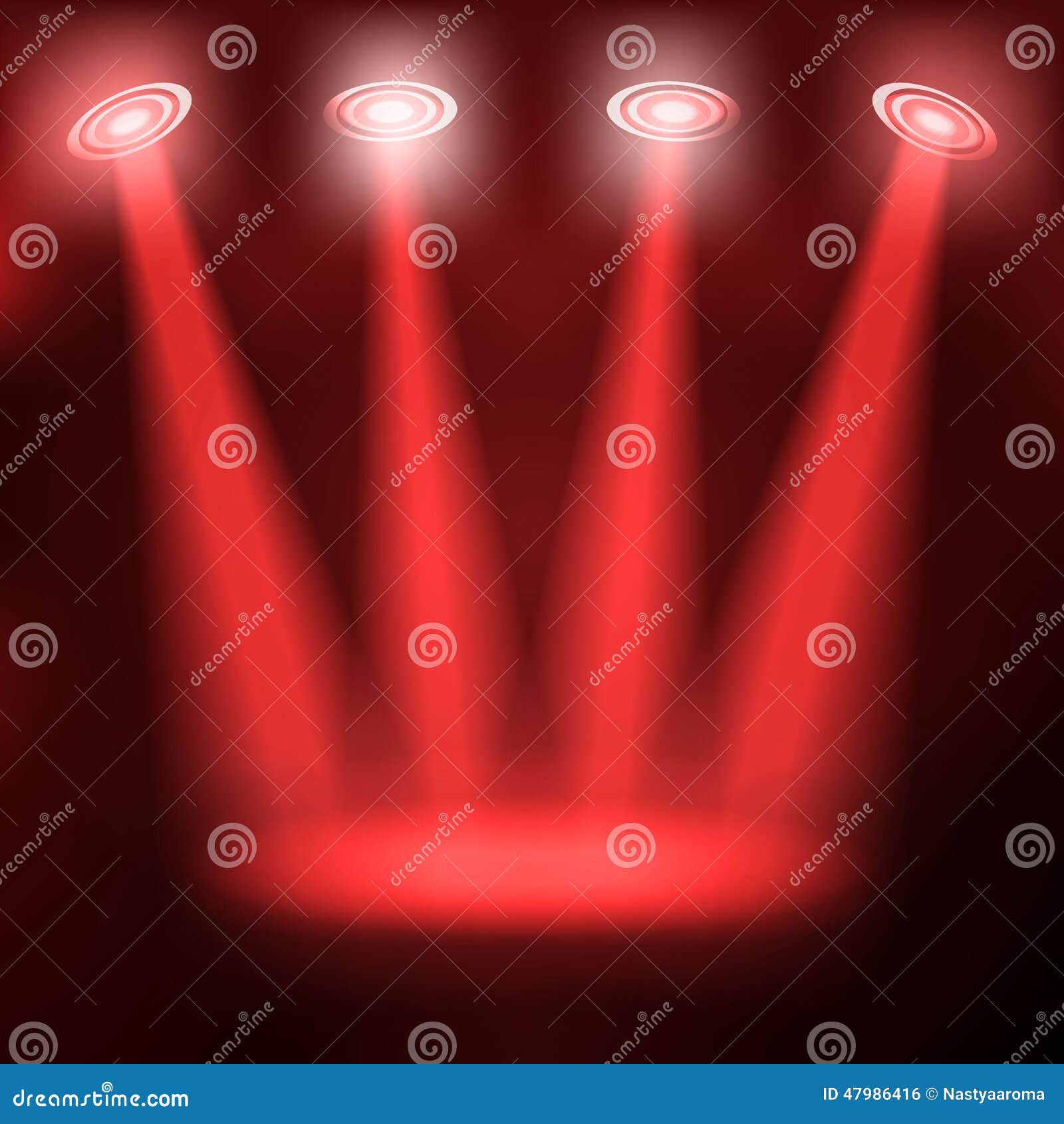 Stand on red stage stock vector. Illustration of luxury - 47986416