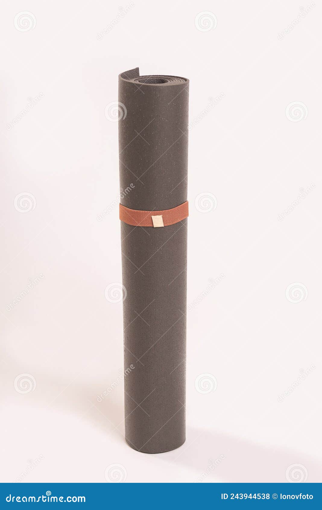 Stand Roll Yoga Mat on White and Path Stock Photo - Image of tough ...