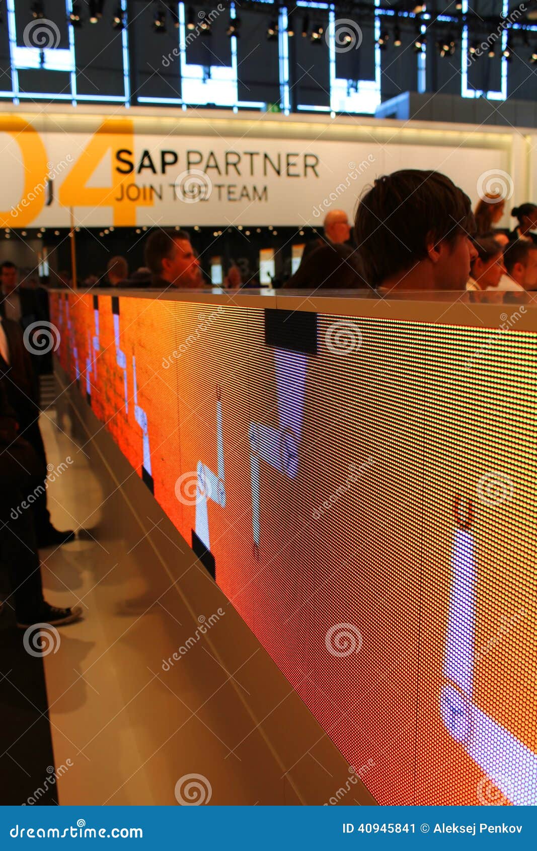 The stand of SAP editorial photo. Image of indoors, showing - 40945841