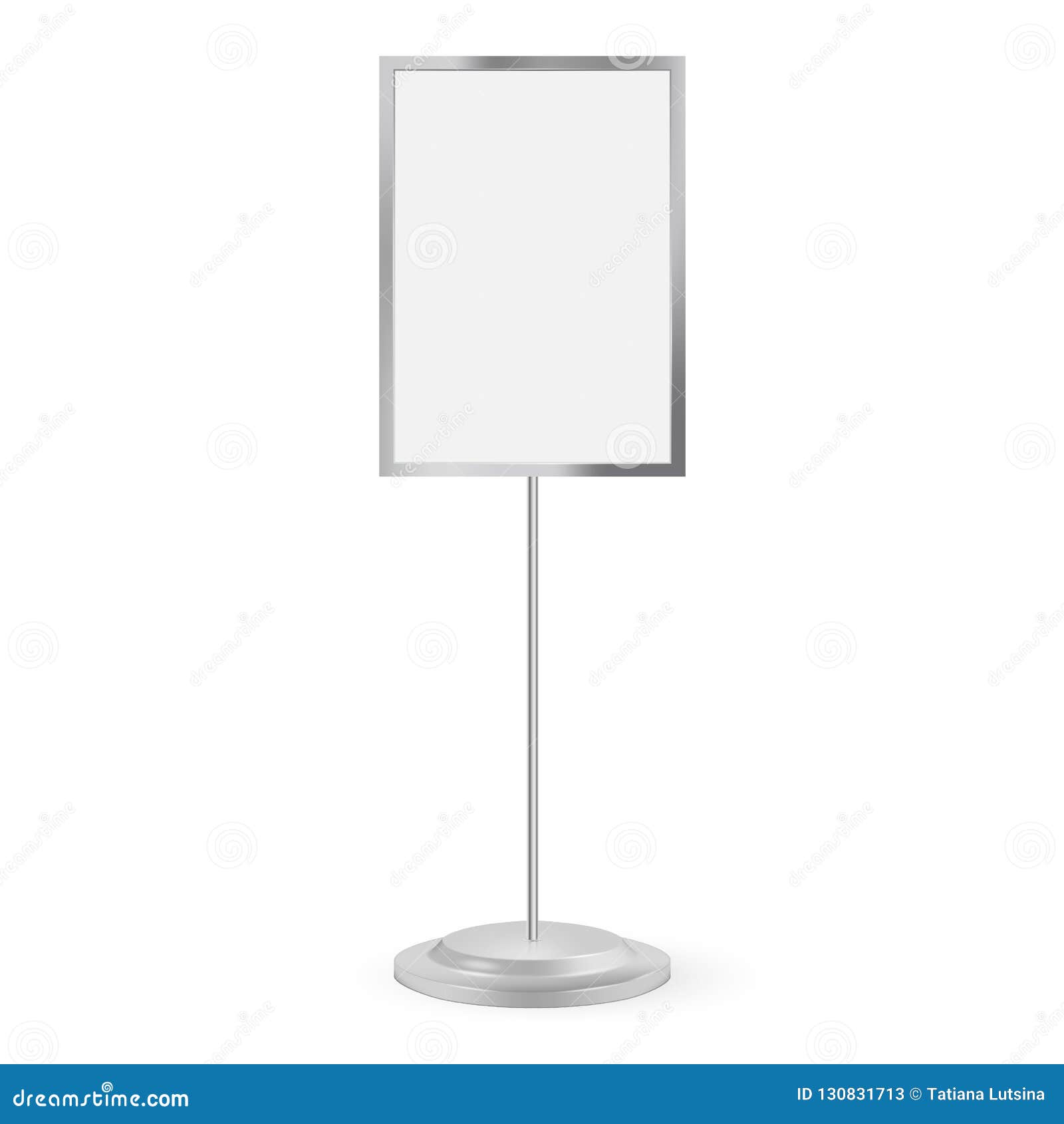 Stand Signage with Blank Screen. Vector Illustration. Advertising ...