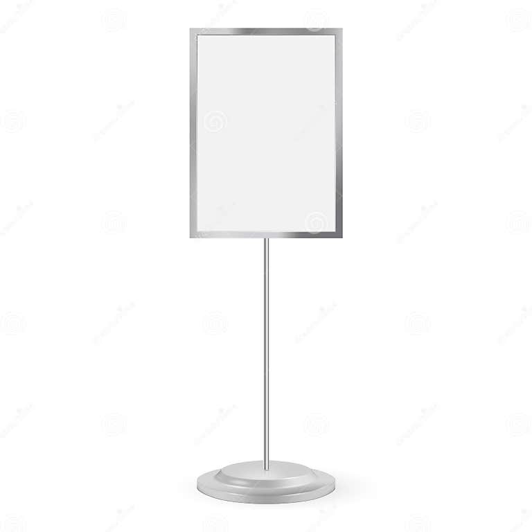 Stand Signage with Blank Screen. Vector Illustration. Advertising ...