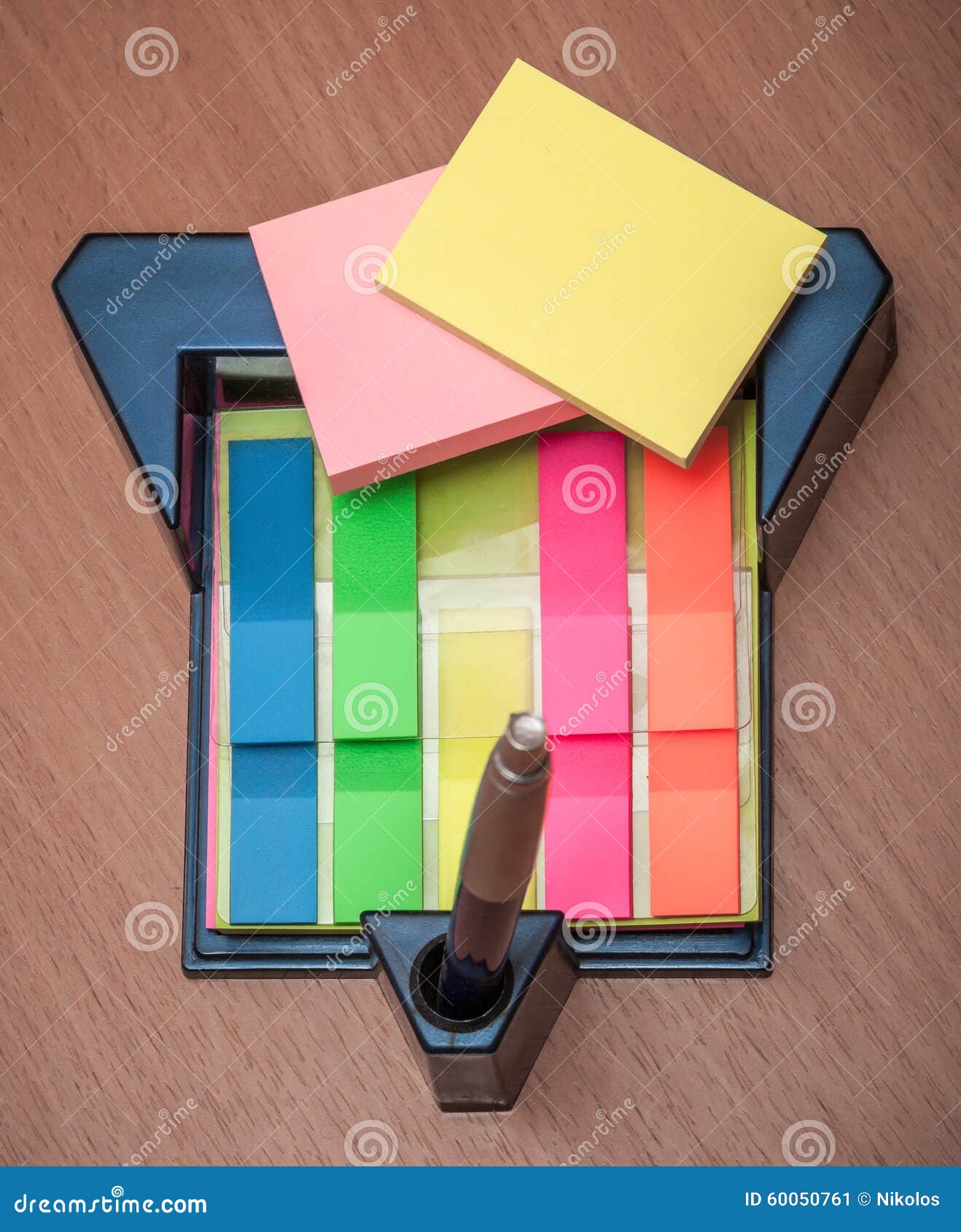 Stand stickers and pen stock image. Image of desk, purple - 60050761