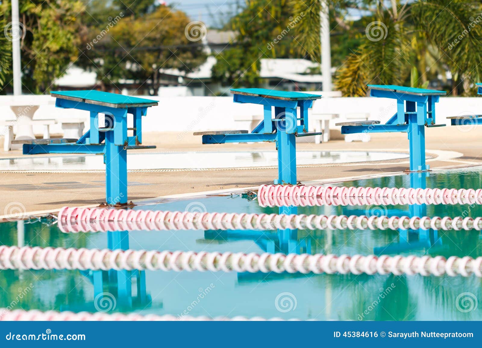 Stand in Swimming Pool stock photo. Image of compete - 45384616