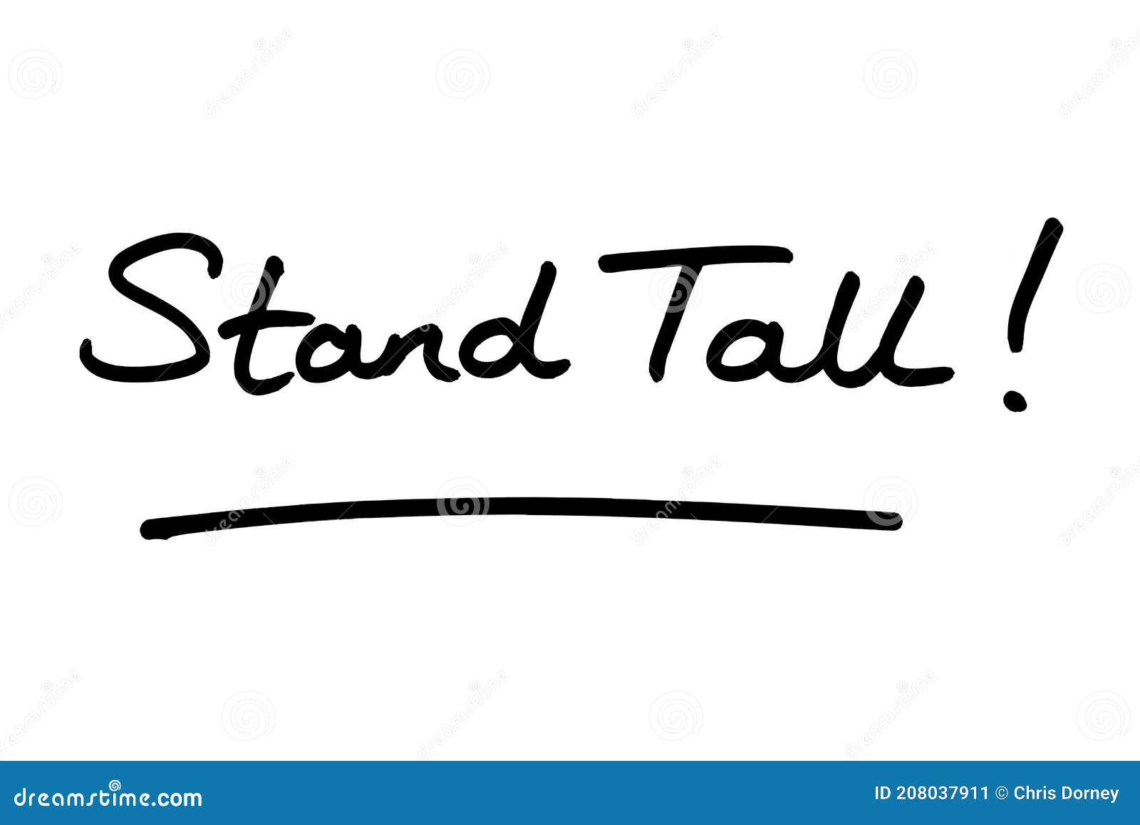 Stand Tall stock illustration. Illustration of sign - 208037911