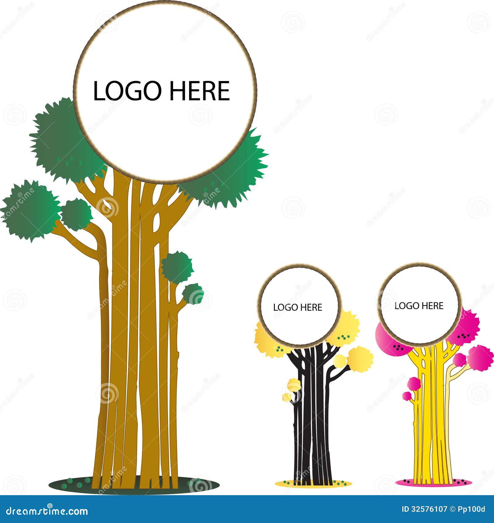 Stand tree stock vector. Illustration of wood, silhouette - 32576107