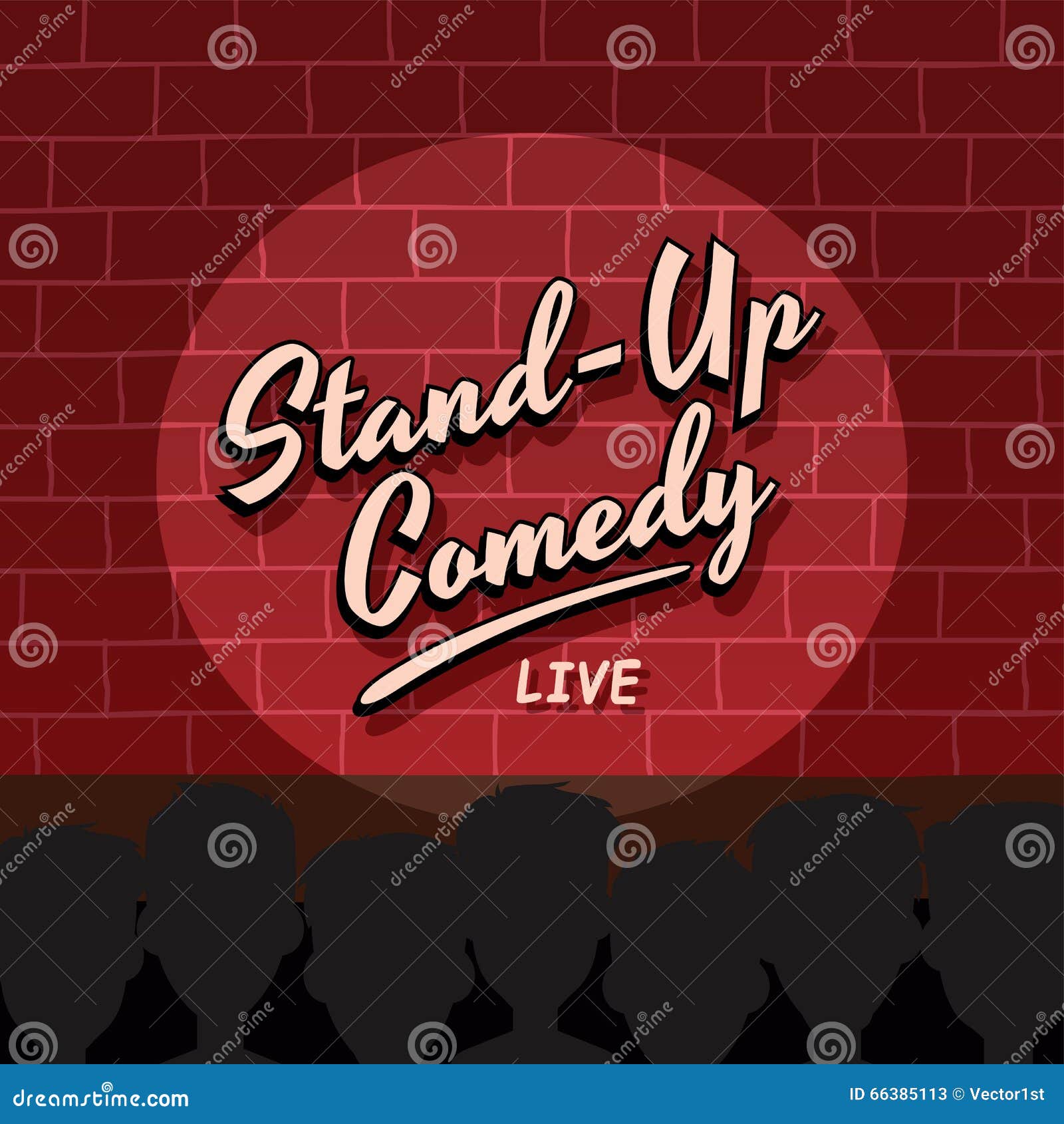 Stand up comedy stock vector. Illustration of comedian - 66385113