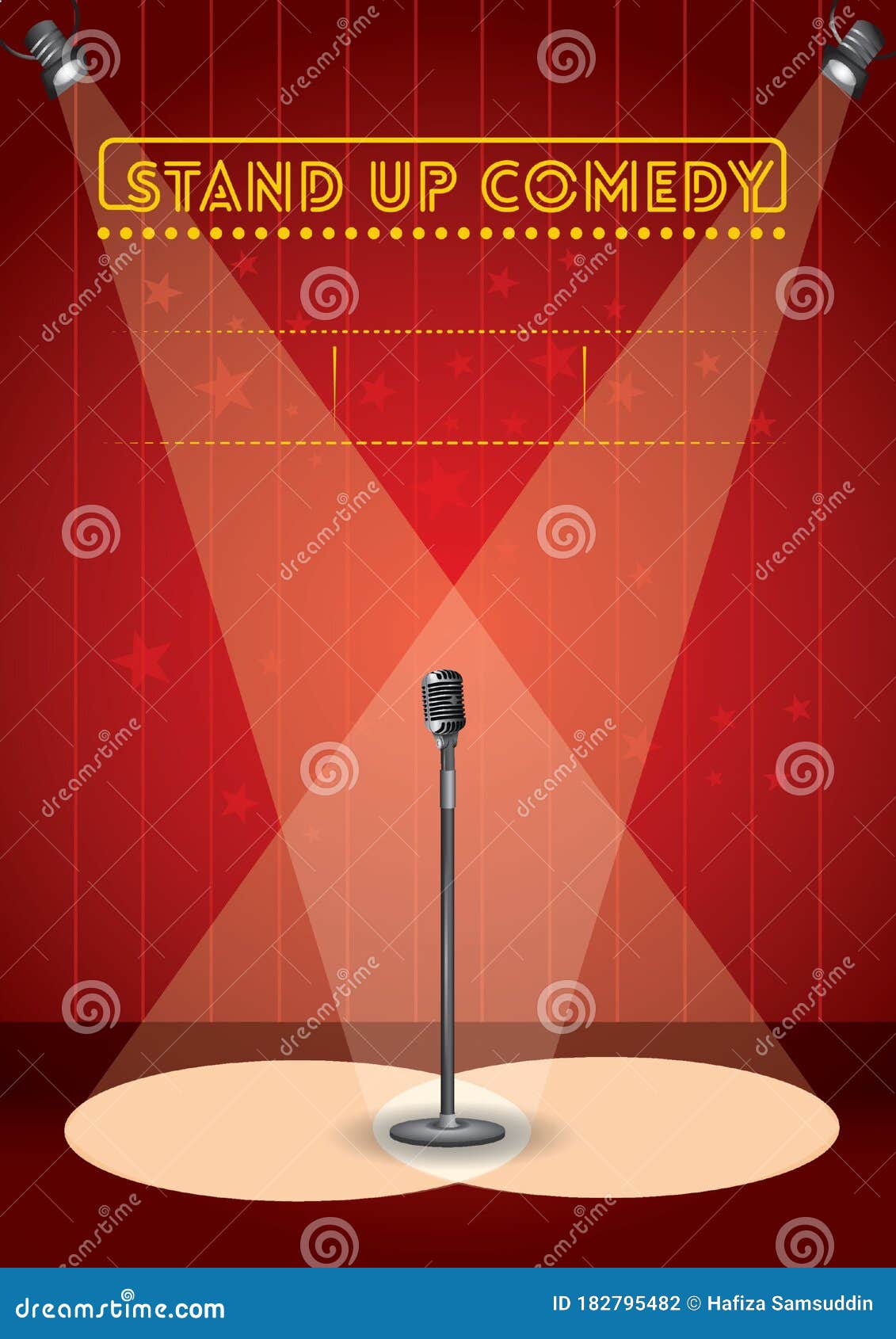 Stand Up Comedy Poster Design Stock Vector - Illustration of humor ...
