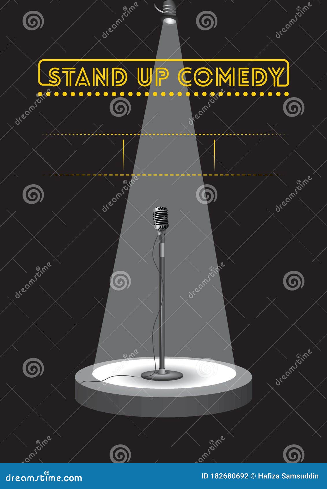Stand-up Comedic Woman. Comedy Artist. The Performance Of A Female ...
