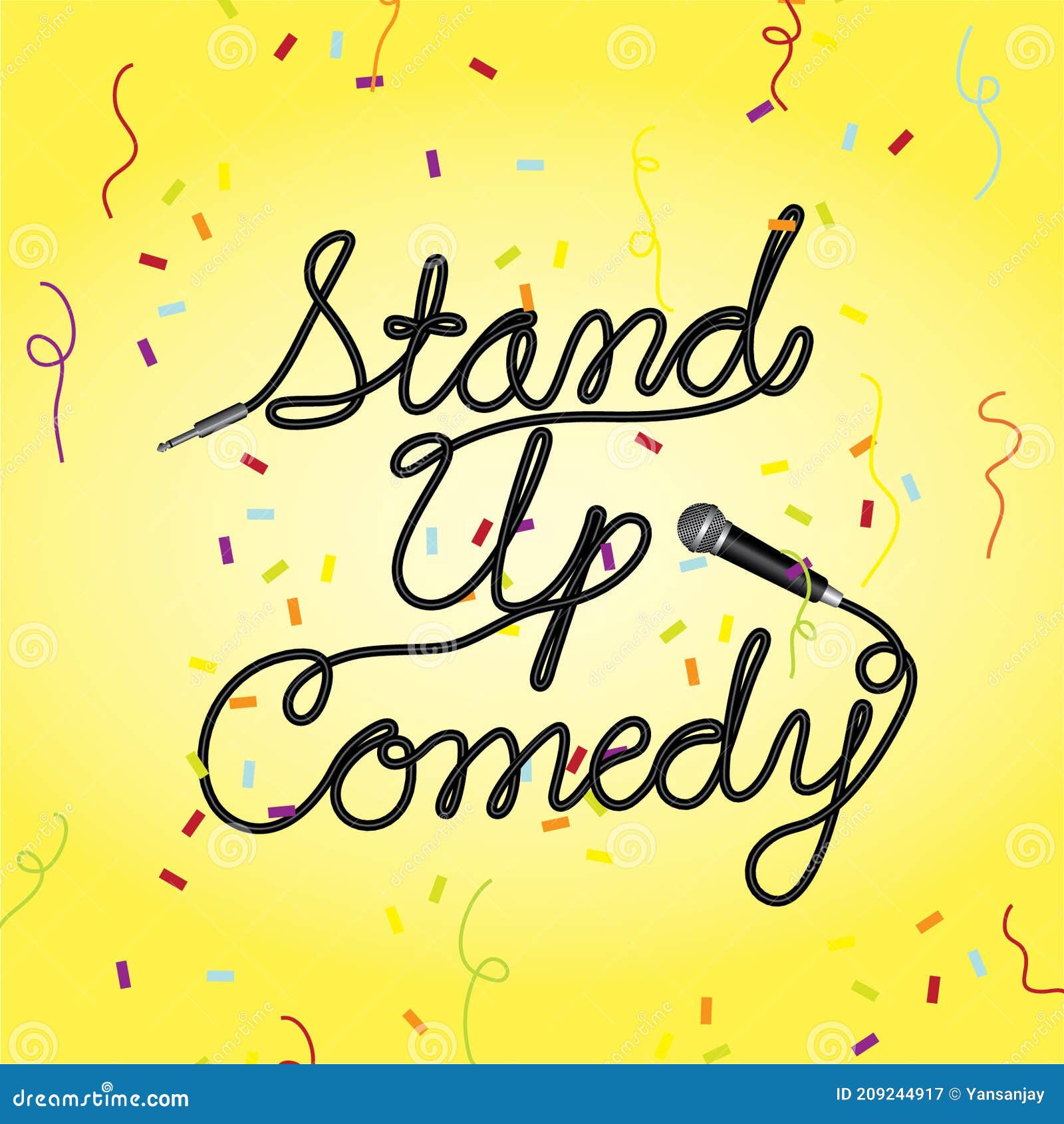 Stand-up Comedy Typography Poster Stock Vector - Illustration of ...
