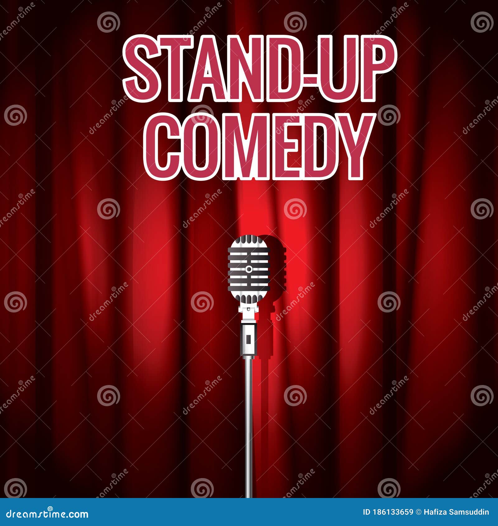 Stand-up Comedy. Vector Illustration Decorative Design Stock ...
