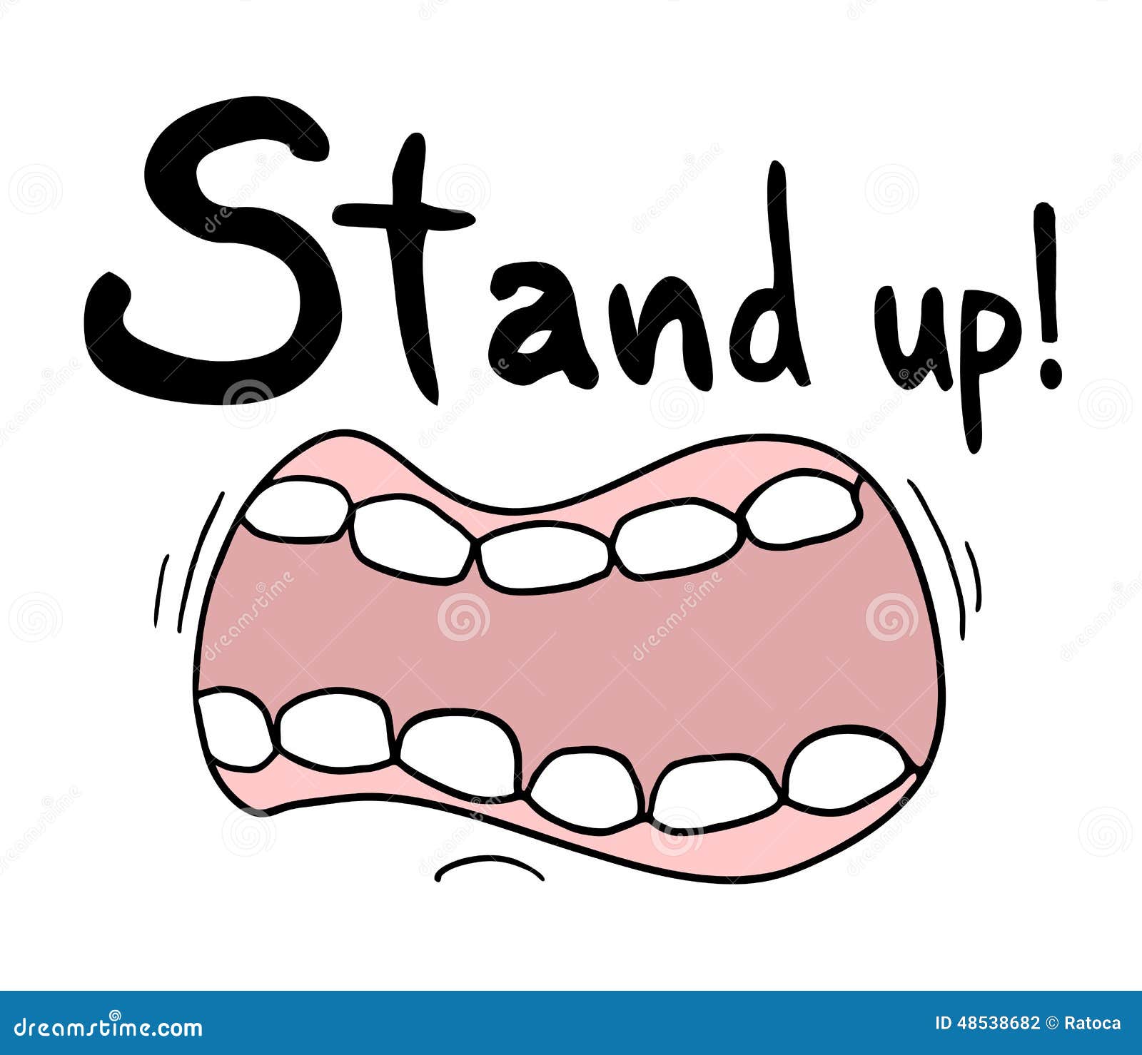 Stand up message stock vector. Illustration of design - 48538682