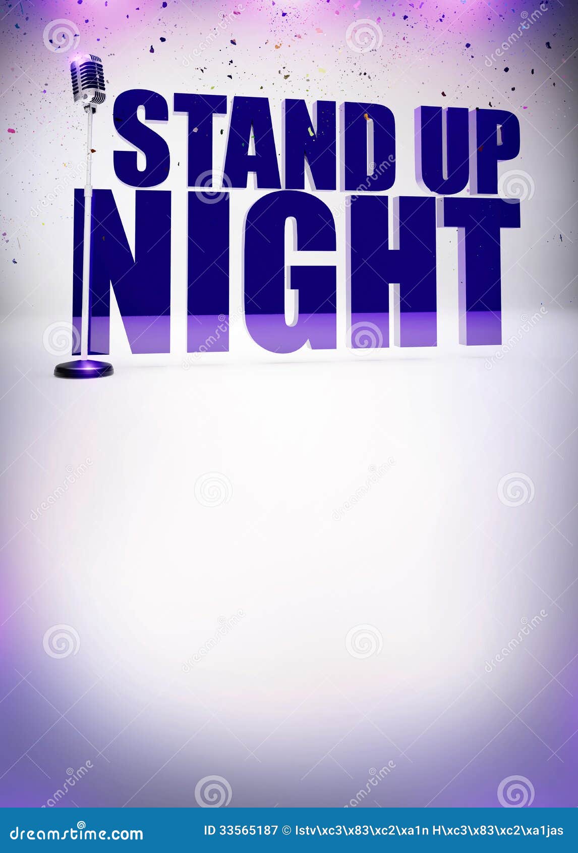 Stand up show background stock illustration. Illustration of metal ...