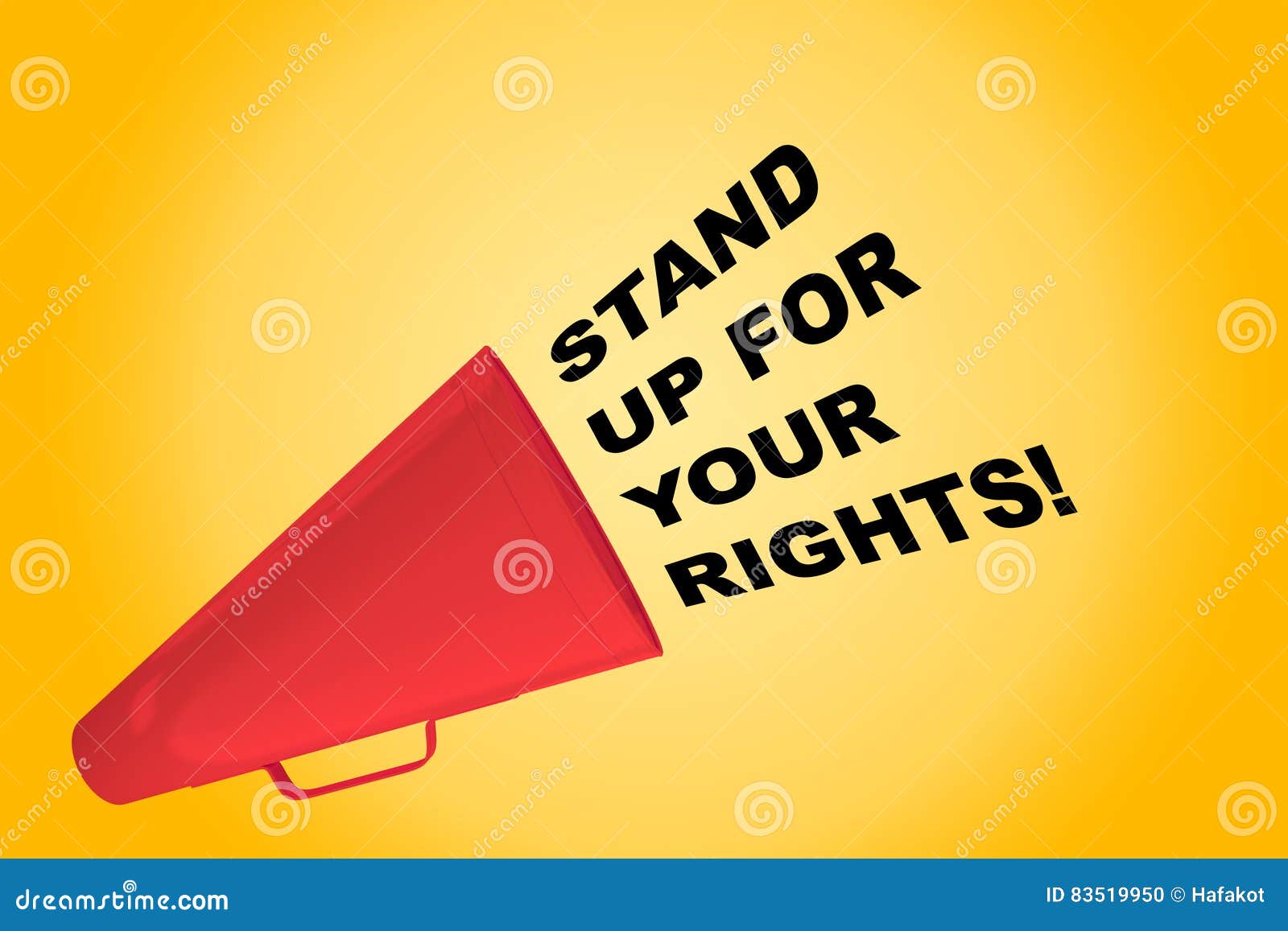 Stand Up for Your Rights Concept Stock Illustration - Illustration of ...