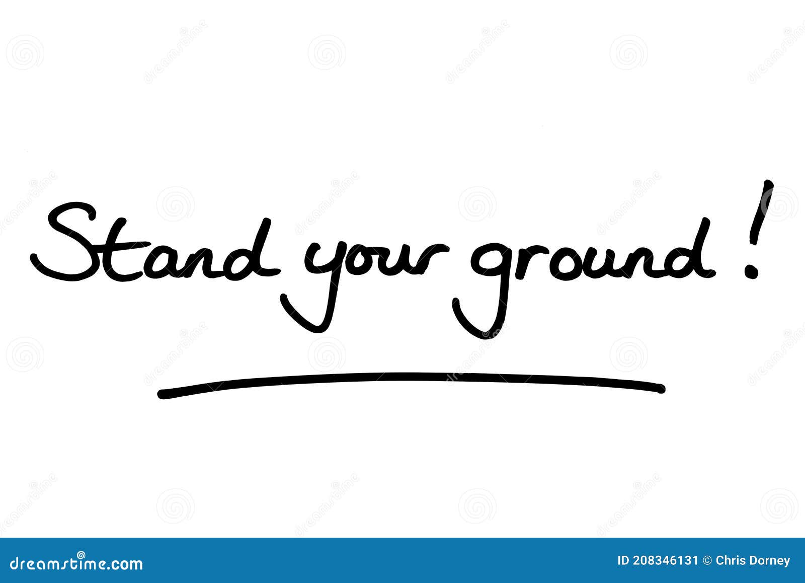 Stand Your Ground Words Person Standing Survivor Self Defense Stock ...