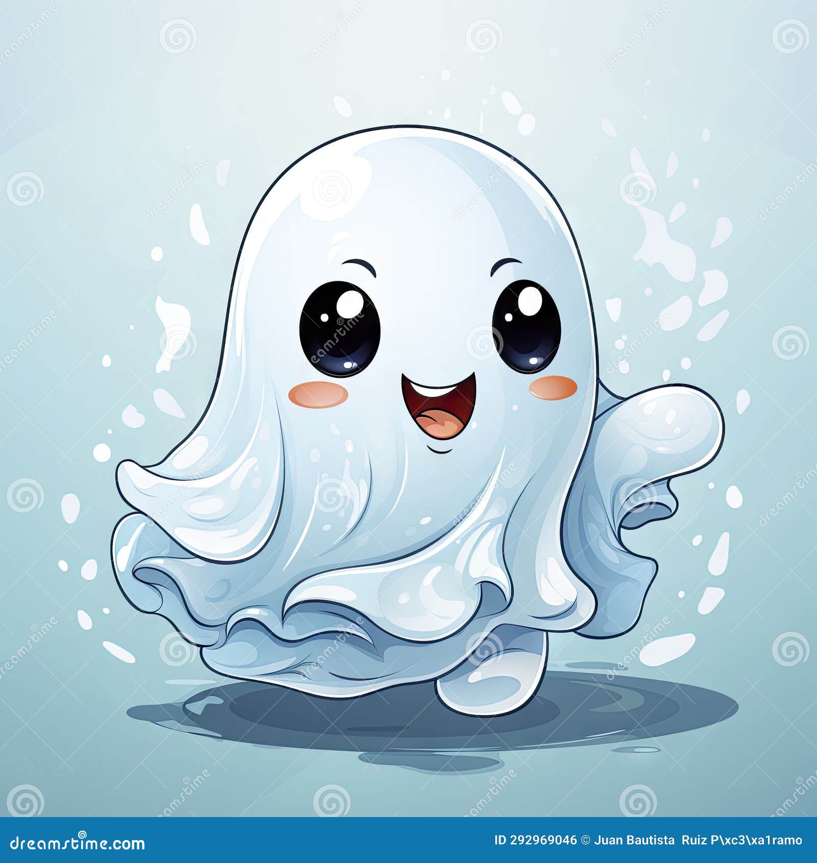 Standalone Little Phantom with a Genial Grin. Stock Photo - Image of ...