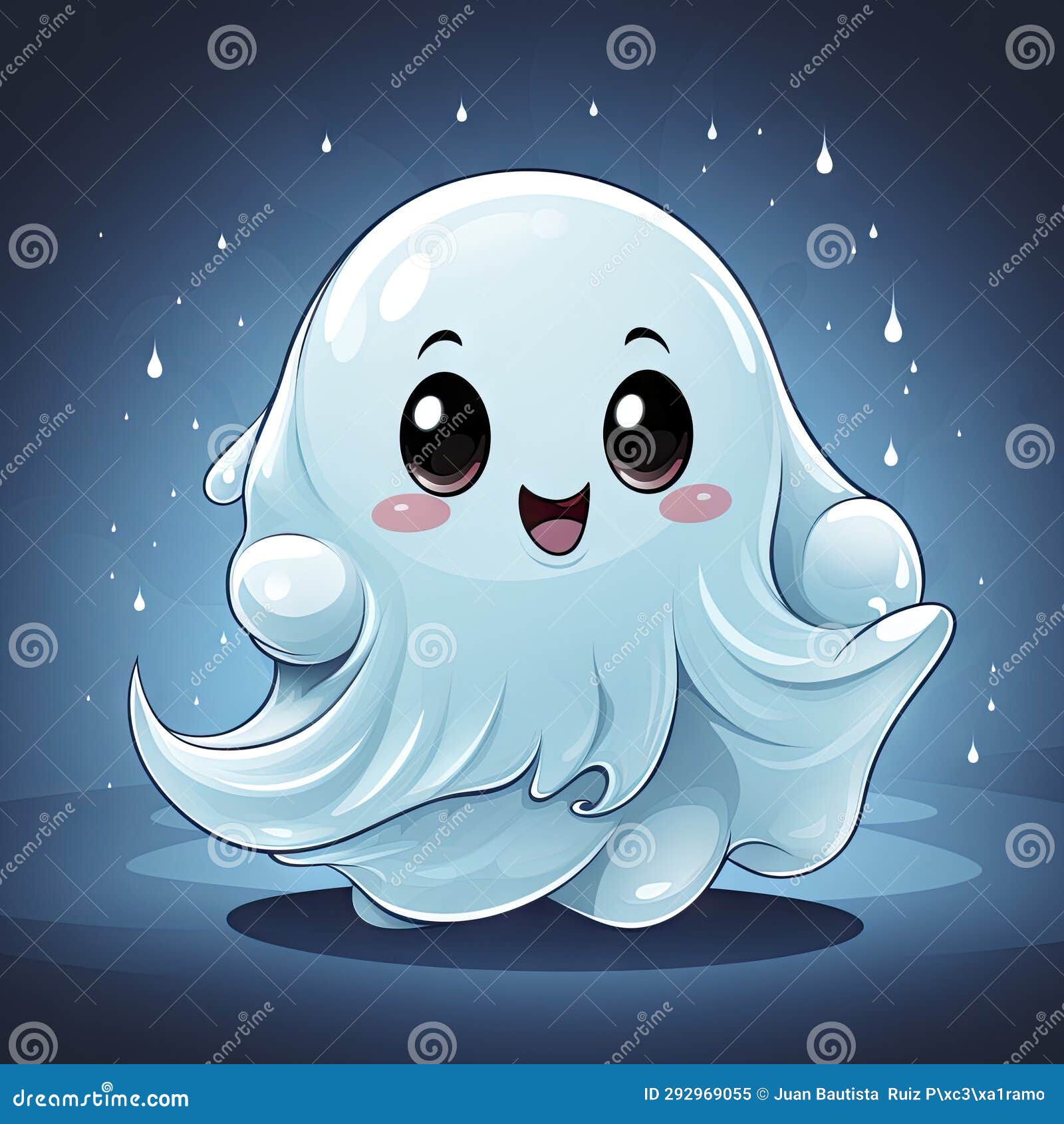 Standalone Little Phantom with a Genial Grin. Stock Image - Image of ...