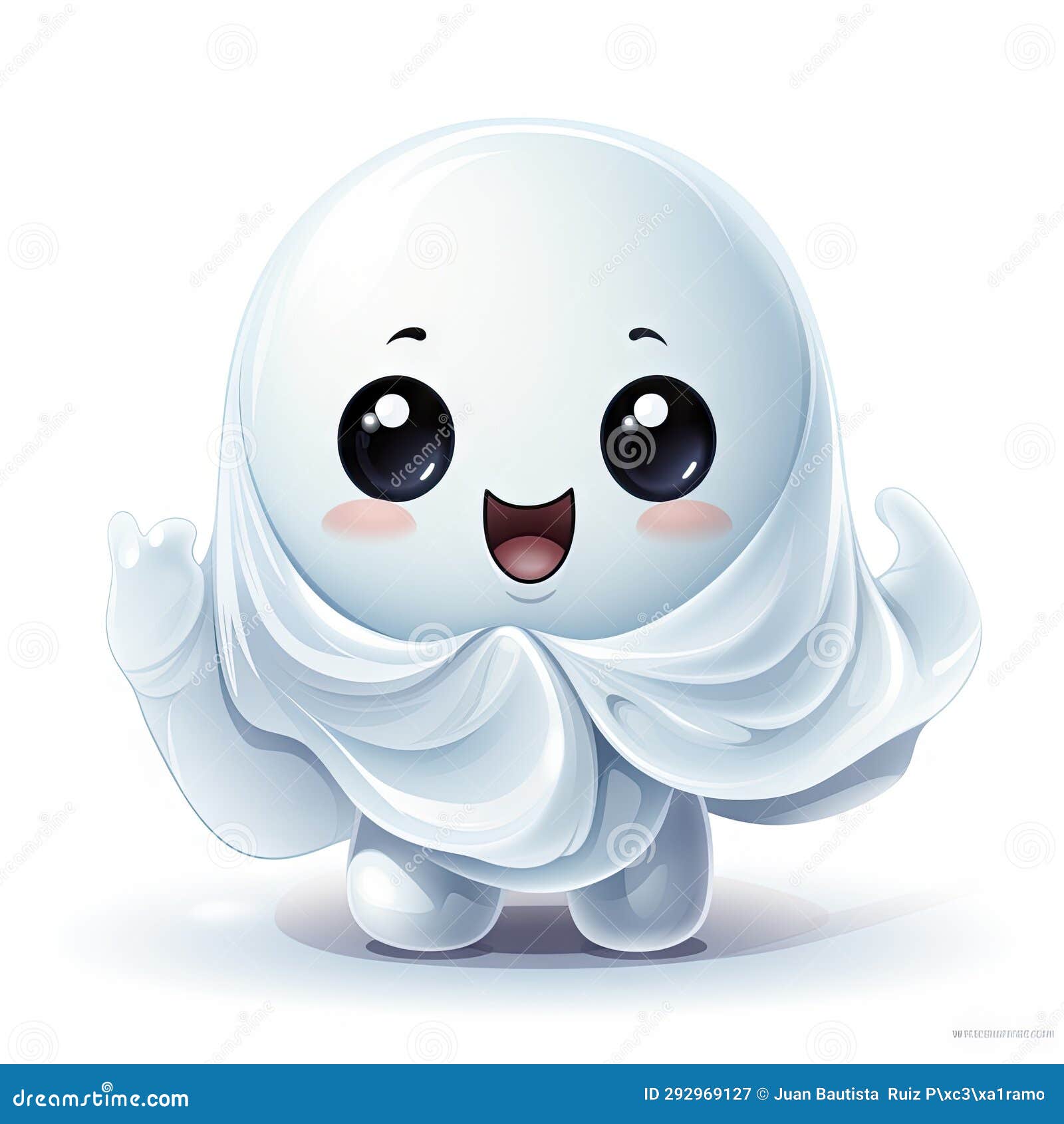 Standalone Little Phantom with a Genial Grin. Stock Image - Image of ...