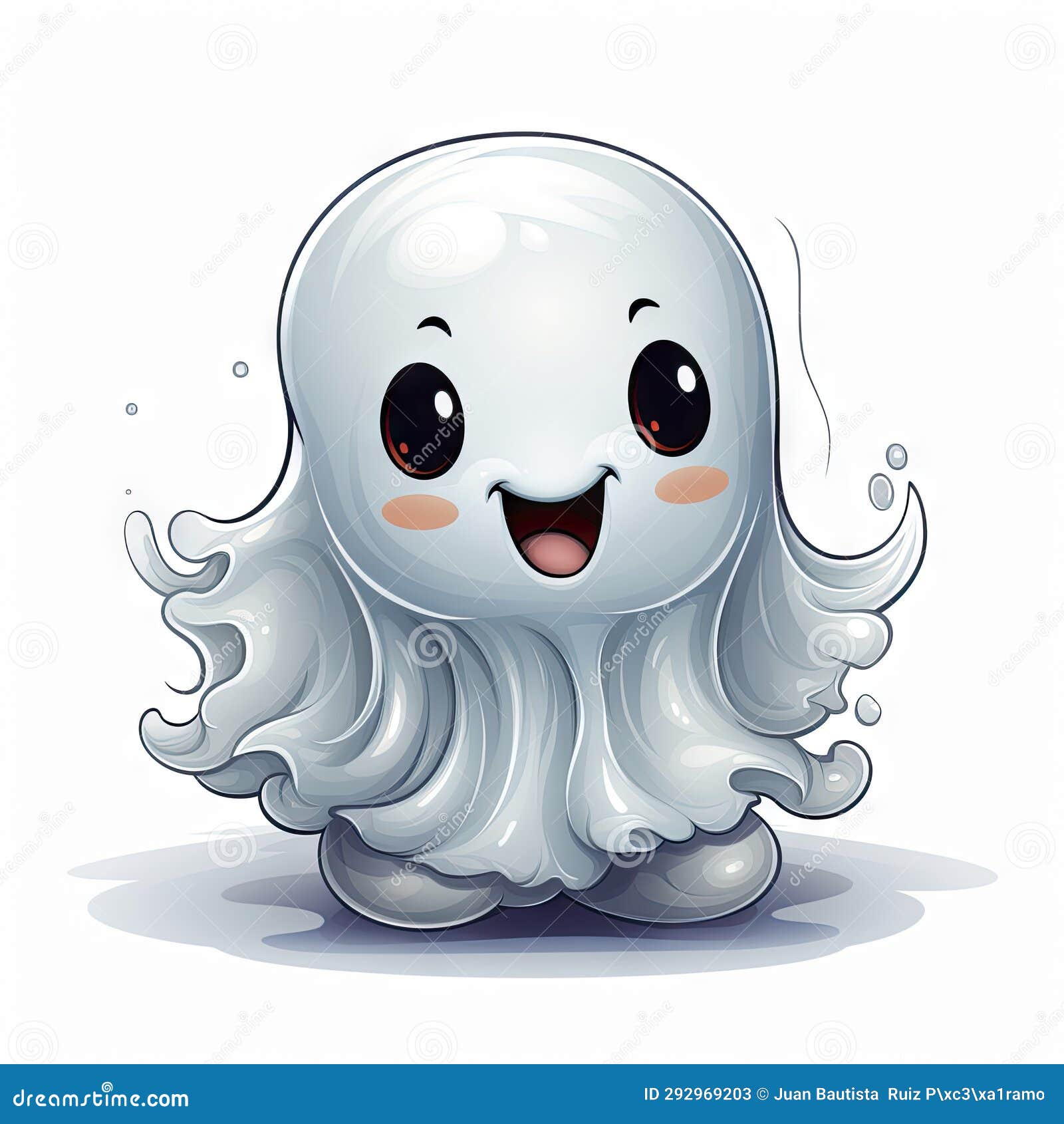 Standalone Little Phantom with a Genial Grin. Stock Image - Image of ...