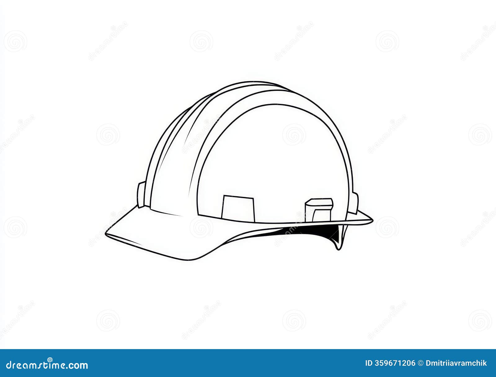 A Standalone Modern Hard Hat, Depicted on a Transparent Background ...