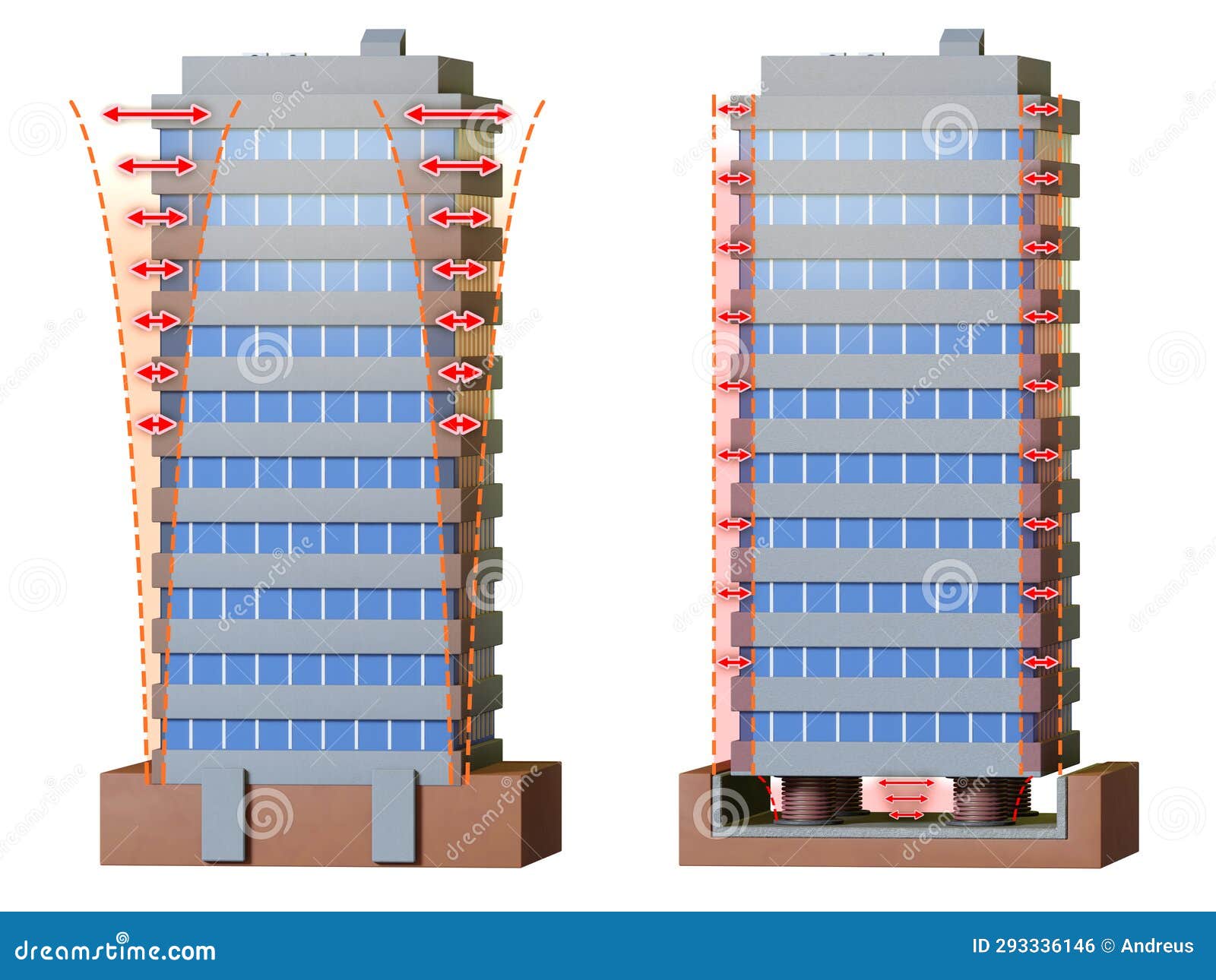 Seismic Isolation Bearings Are Installed Beneath The Building Allowing ...