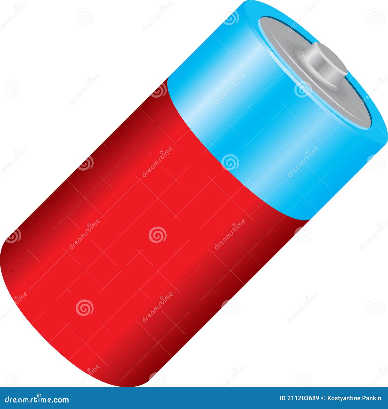 Cylindrical Li-ion Battery Vector Illustration | CartoonDealer.com ... Cylindrical Li-ion Battery Vector Illustration | CartoonDealer.com ...