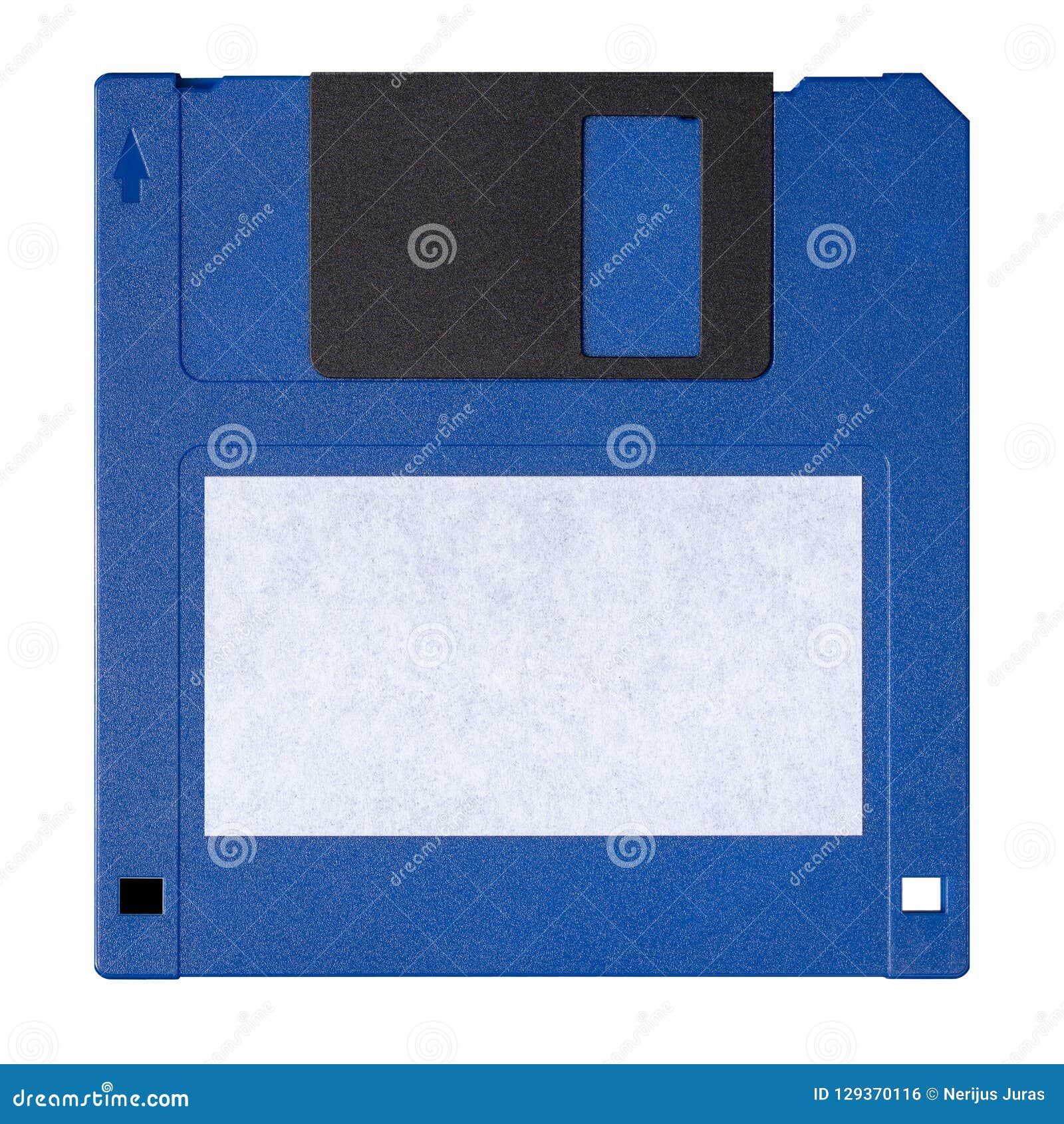 Standard Blue Floppy Disk Isolated on White Background. Stock Photo ...