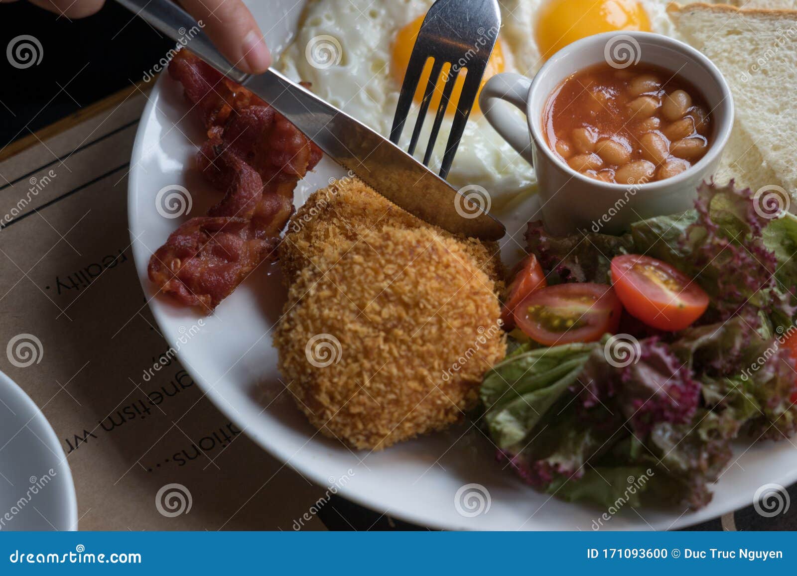 Standard Breakfast for a New Day. Stock Photo - Image of attractive ...