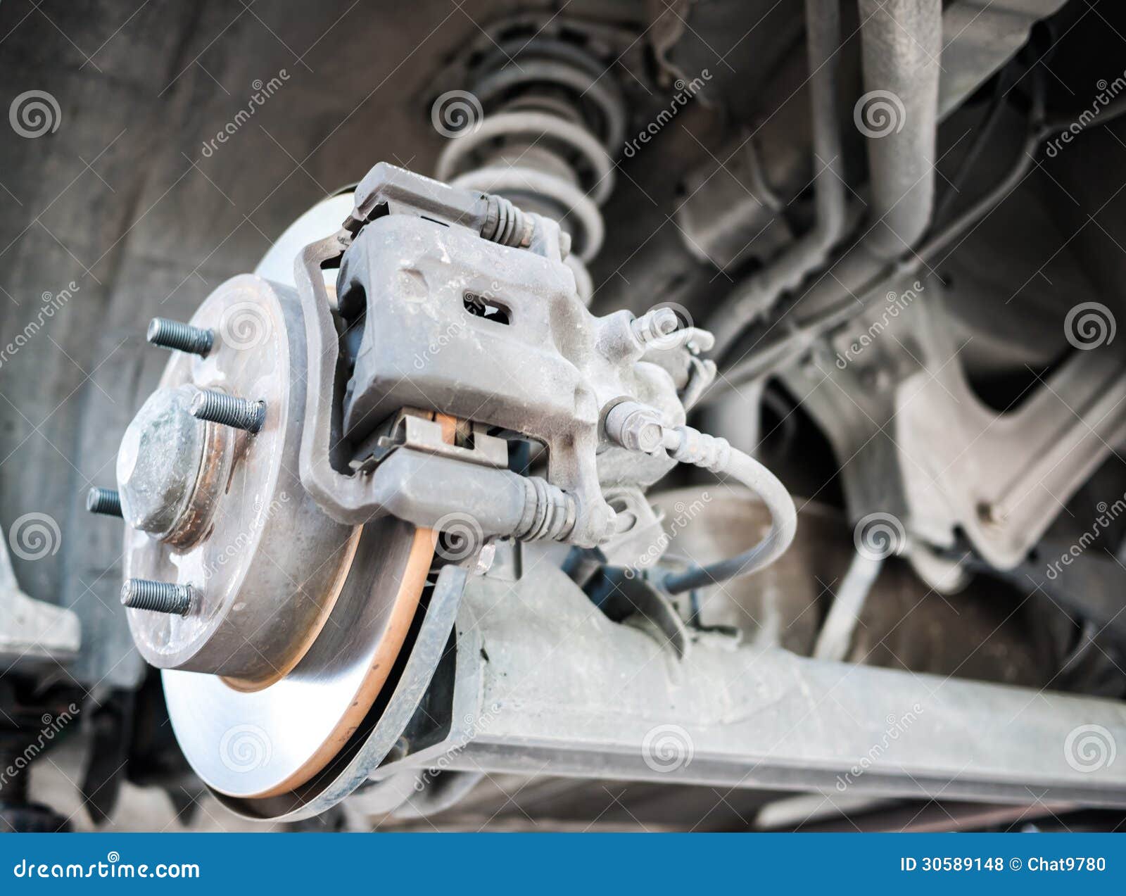 Standard car disc brake stock photo. Image of brake, suspension - 30589148