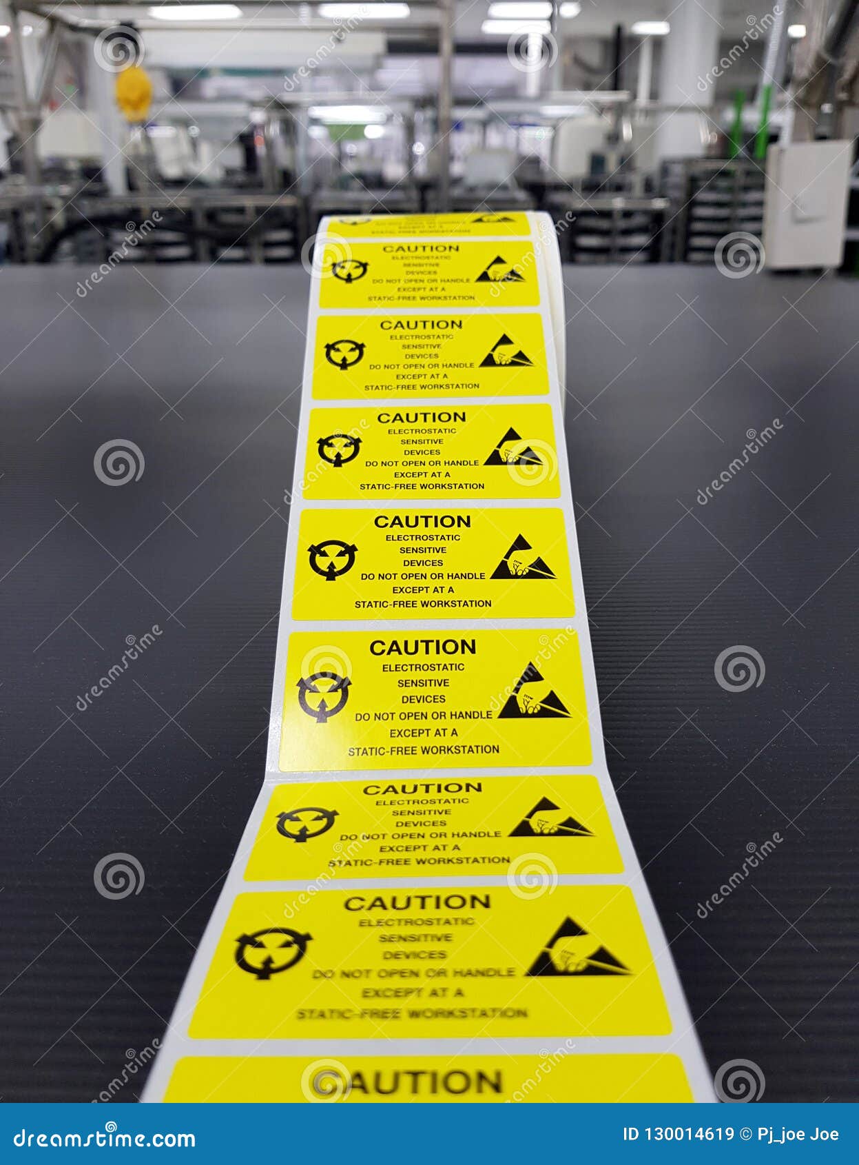 Standard Caution Label with Text Stock Image - Image of devices ...