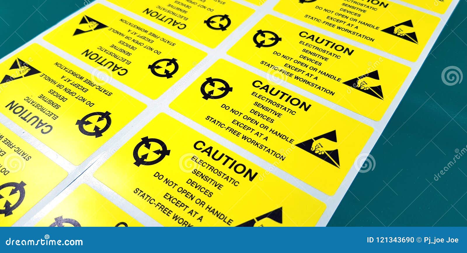 Standard Caution Label With Text For Electrostatic Sensitive Devices ...