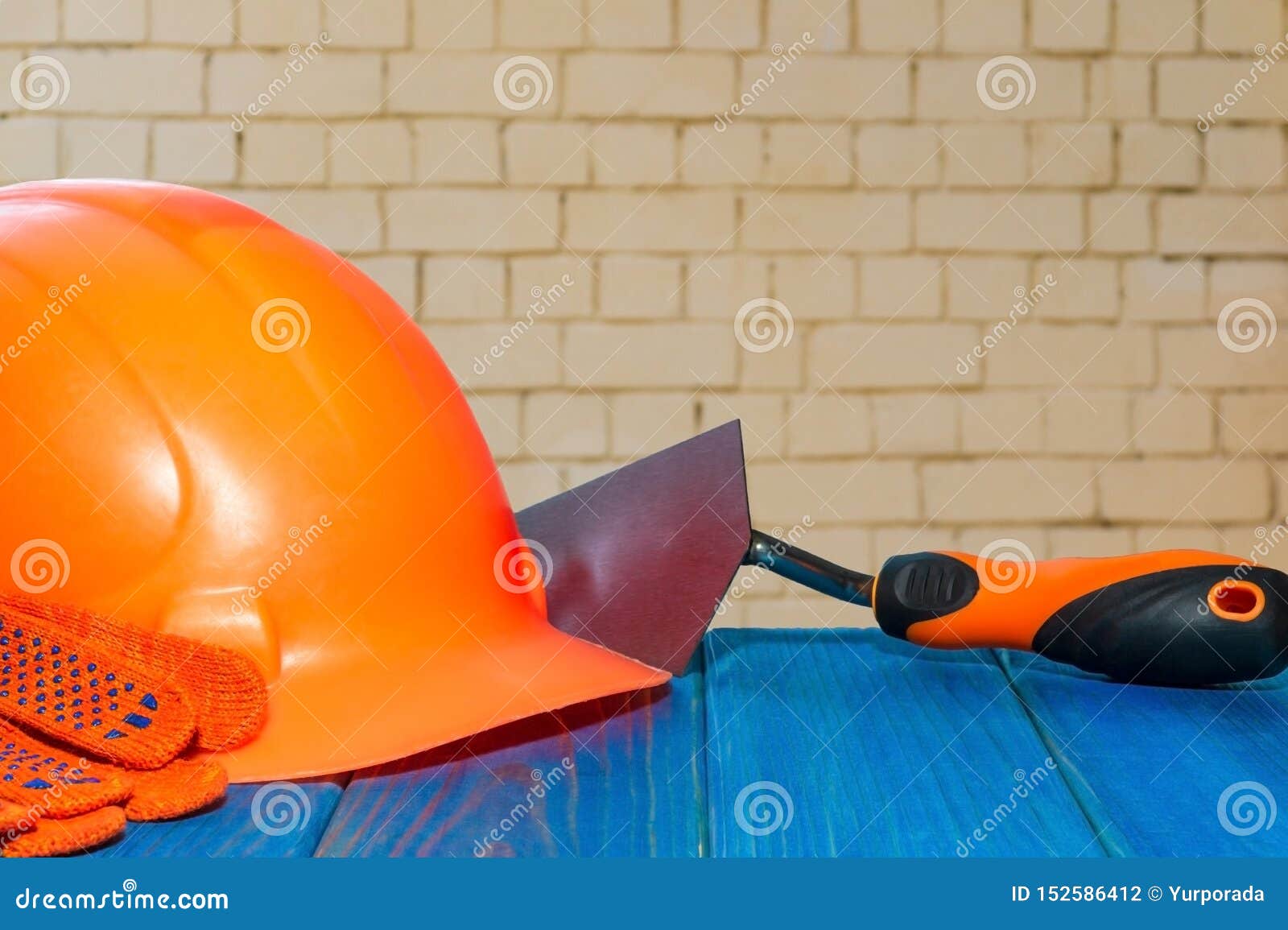 Standard Construction Safety, Building Protection and Tools Stock Photo ...