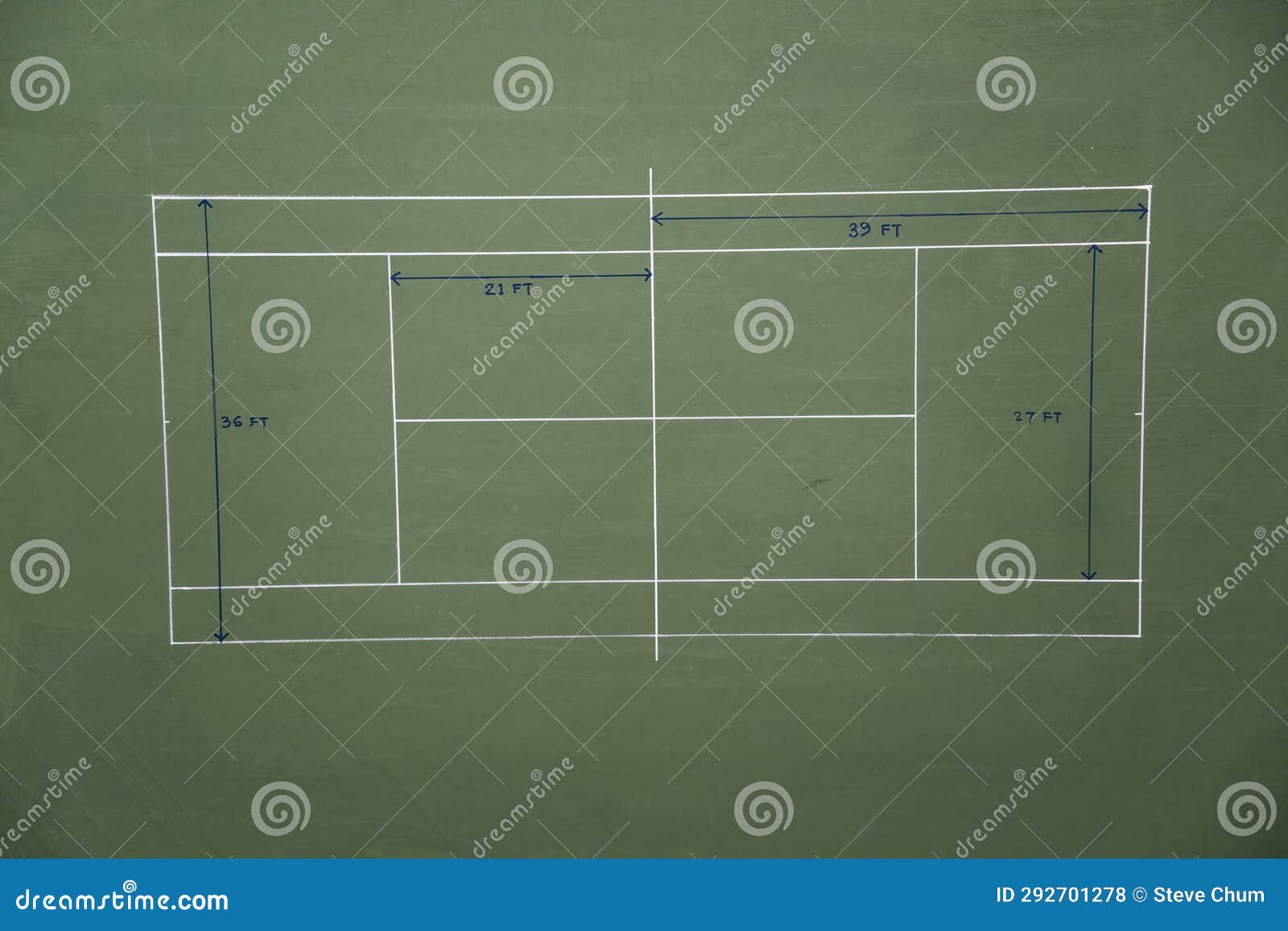 A Standard Design Draft of a Badminton Court Stock Photo - Image of ...