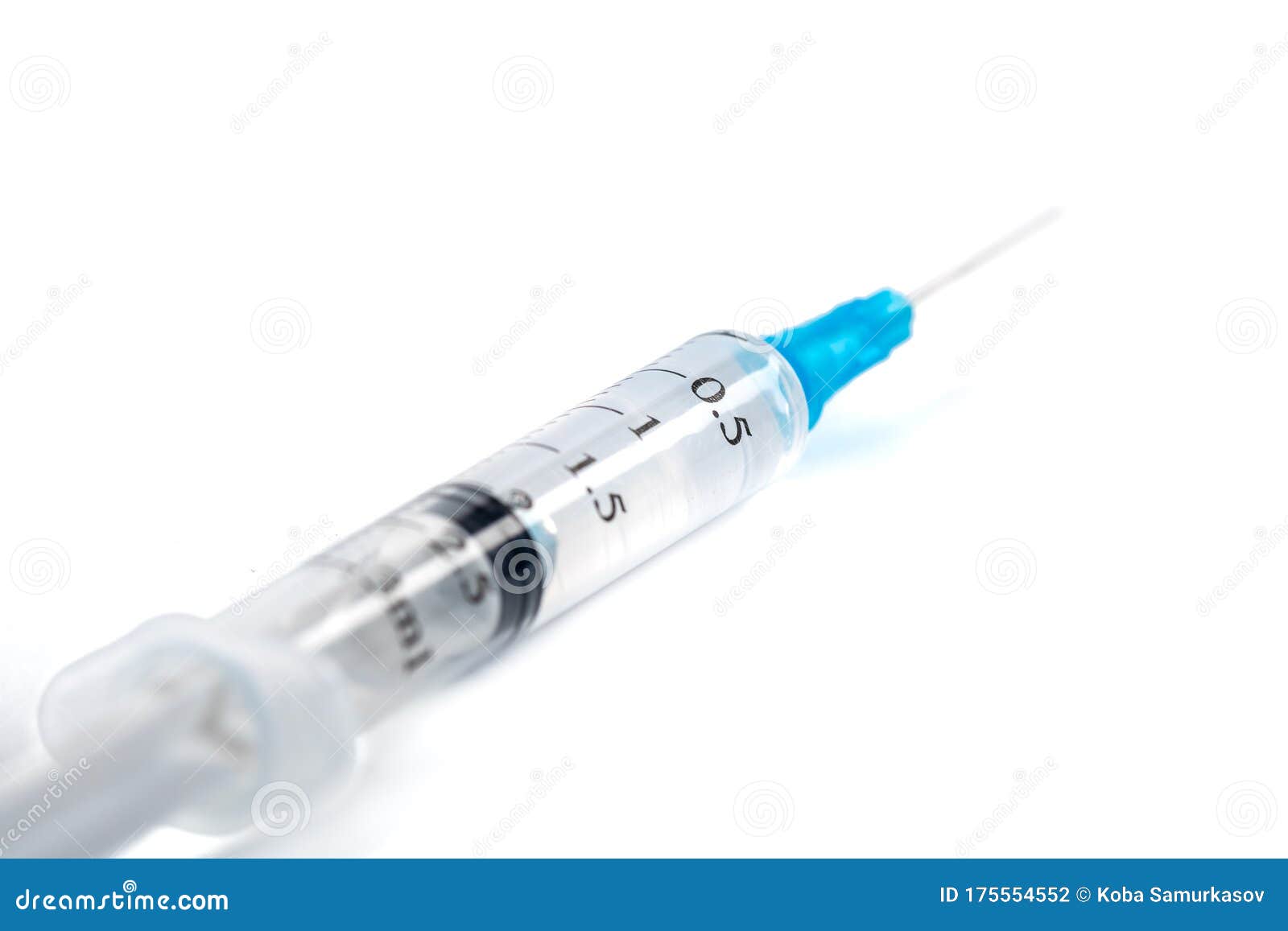 Standard Design Single Use Syringe Isolated on White Background Stock ...