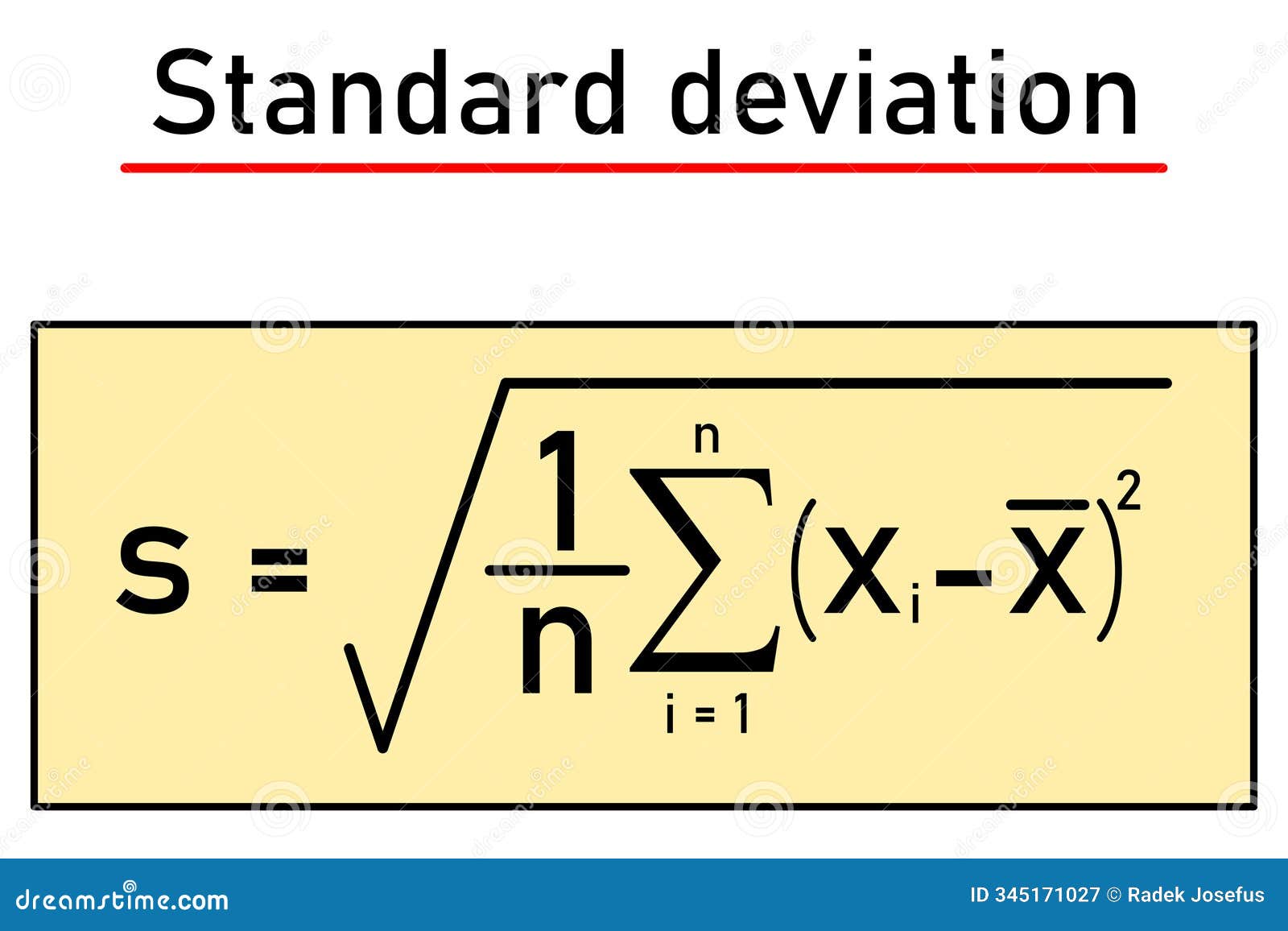 Standard Deviation - Formula for Calculation Stock Illustration ... Standard Deviation - Formula for Calculation Stock Illustration ...