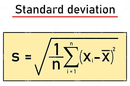 Standard Deviation - Formula for Calculation Stock Illustration ...