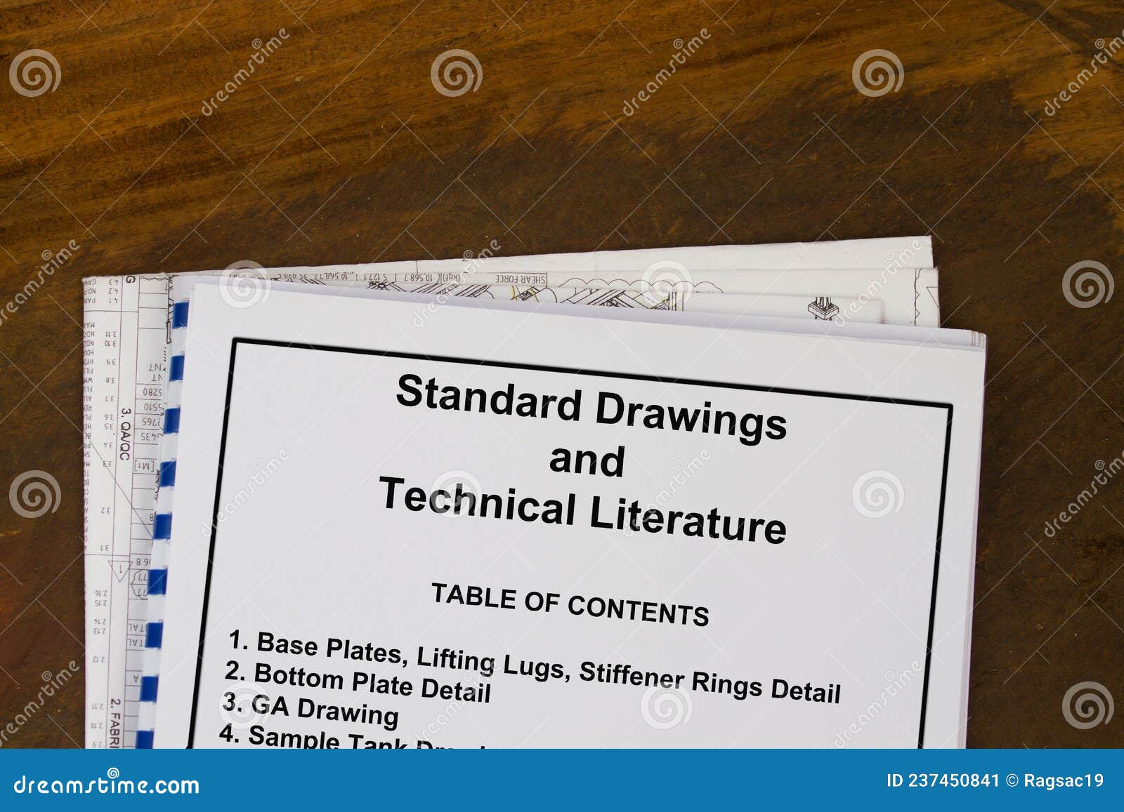 Standard Drawing and Technical Literature Stock Image - Image of detail ...
