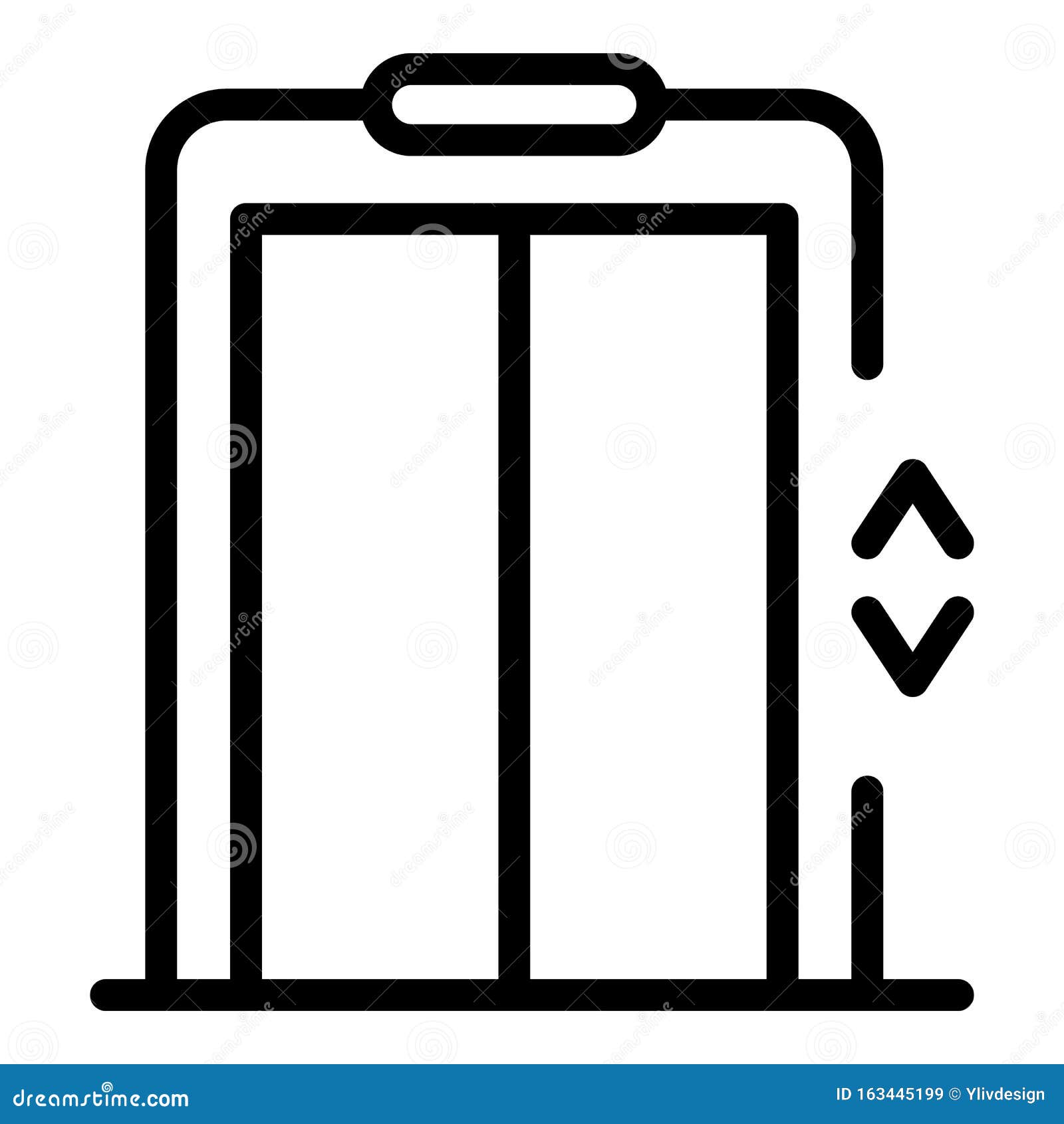 Standard Elevator Icon, Outline Style Stock Vector - Illustration of ...