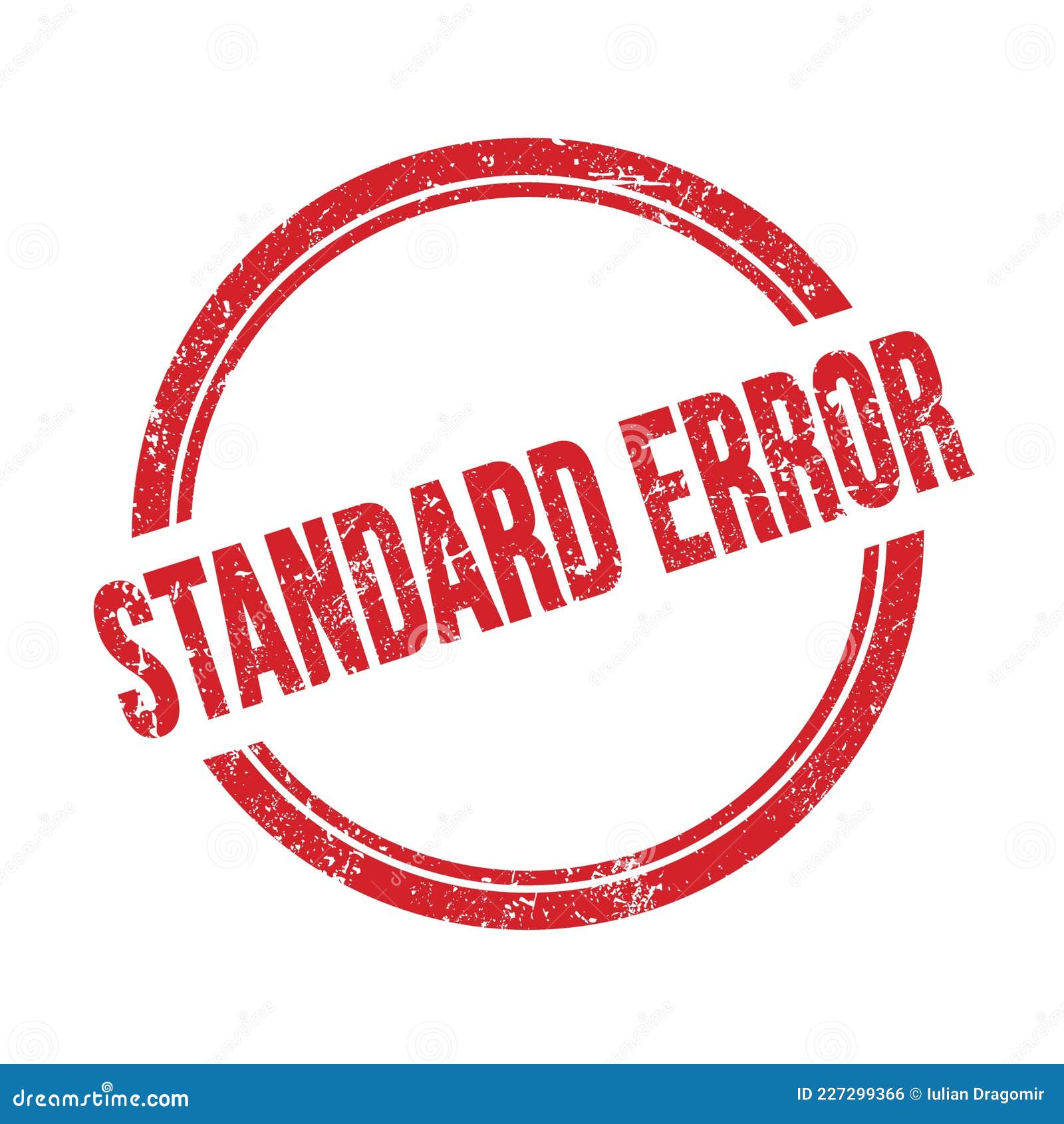 STANDARD ERROR Text Written on Red Grungy Round Stamp Stock ...