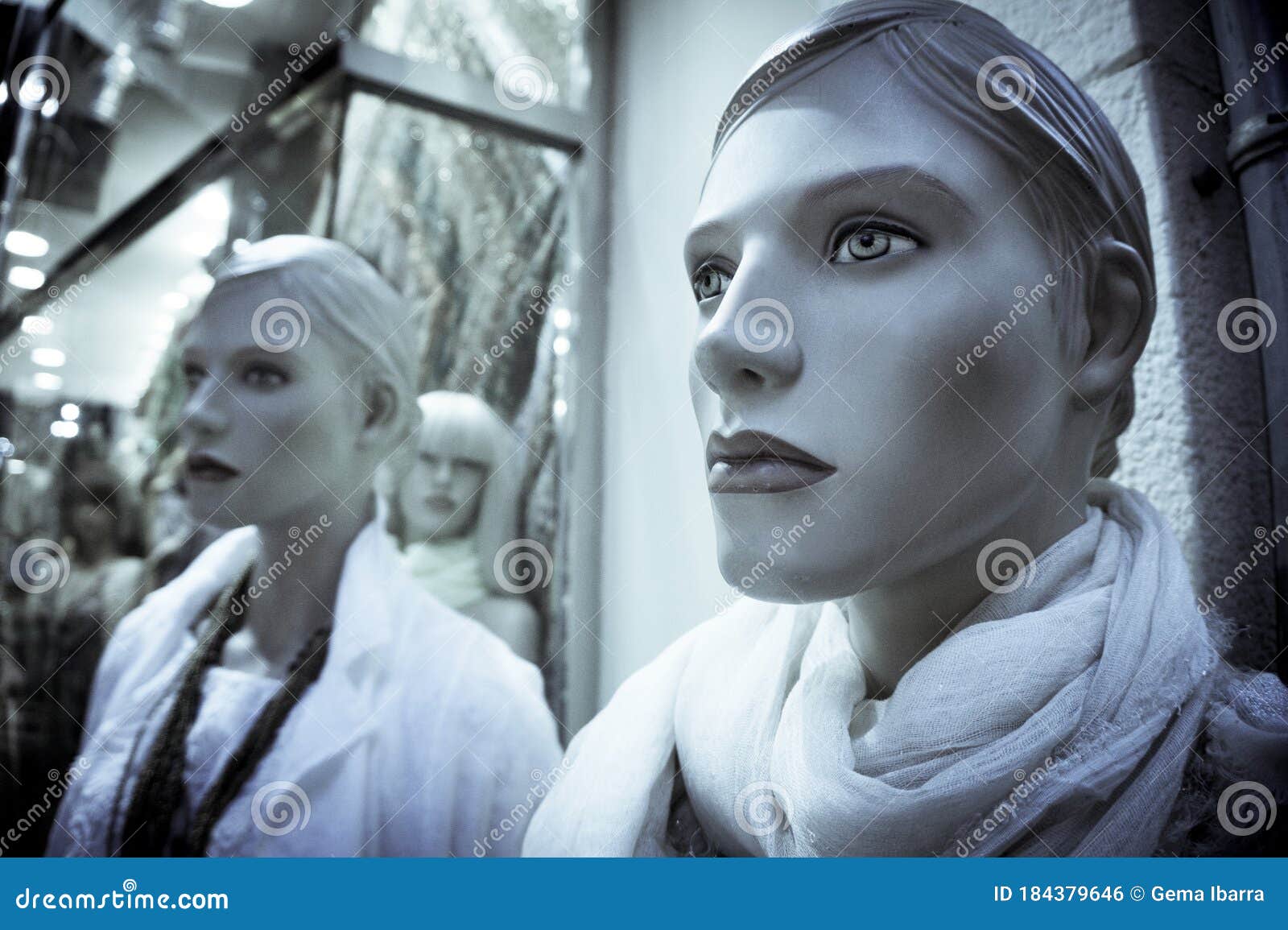 Standard Female Mannequins with Serious Expression Stock Photo - Image ...