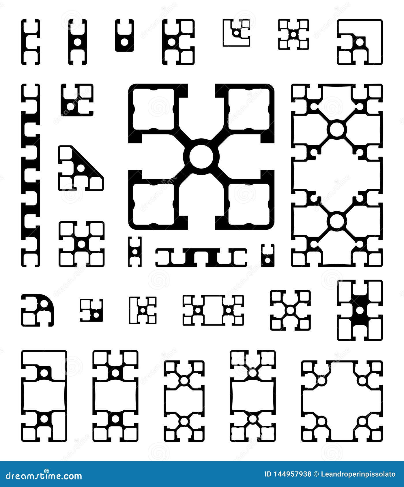 Standard Frame Extrusions Vector Illustration | CartoonDealer.com ...