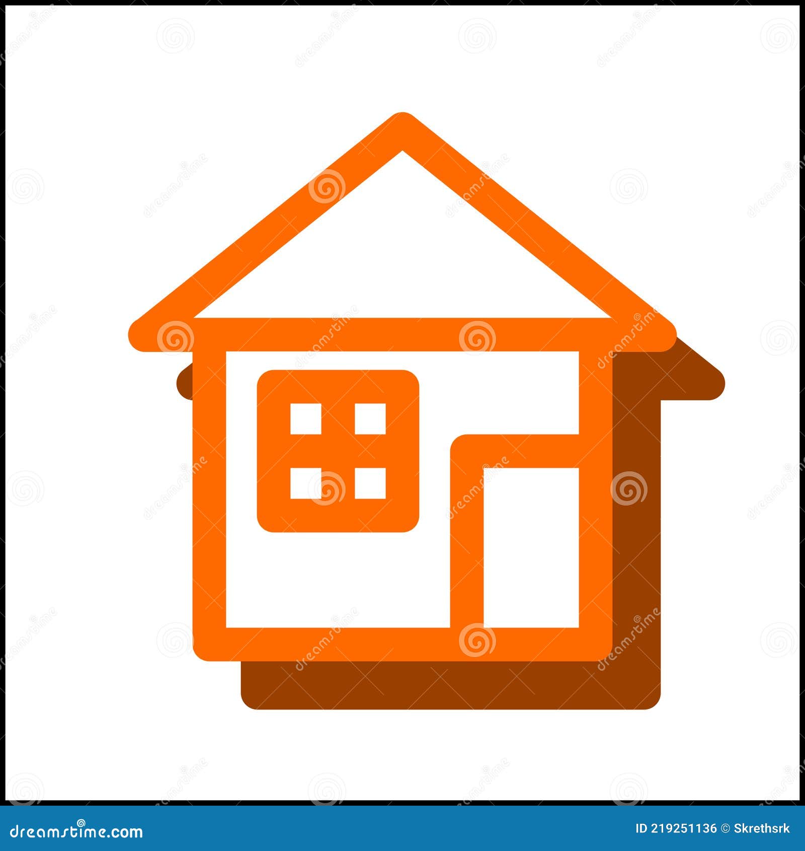 Standard House Icon in Flat Design 07 Stock Vector - Illustration of clip, flat: 219251136